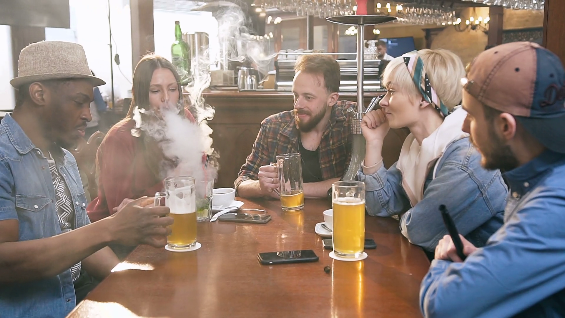 Group Of Friends Enjoying Drinks Stock Footage SBV-335523302 - Storyblocks