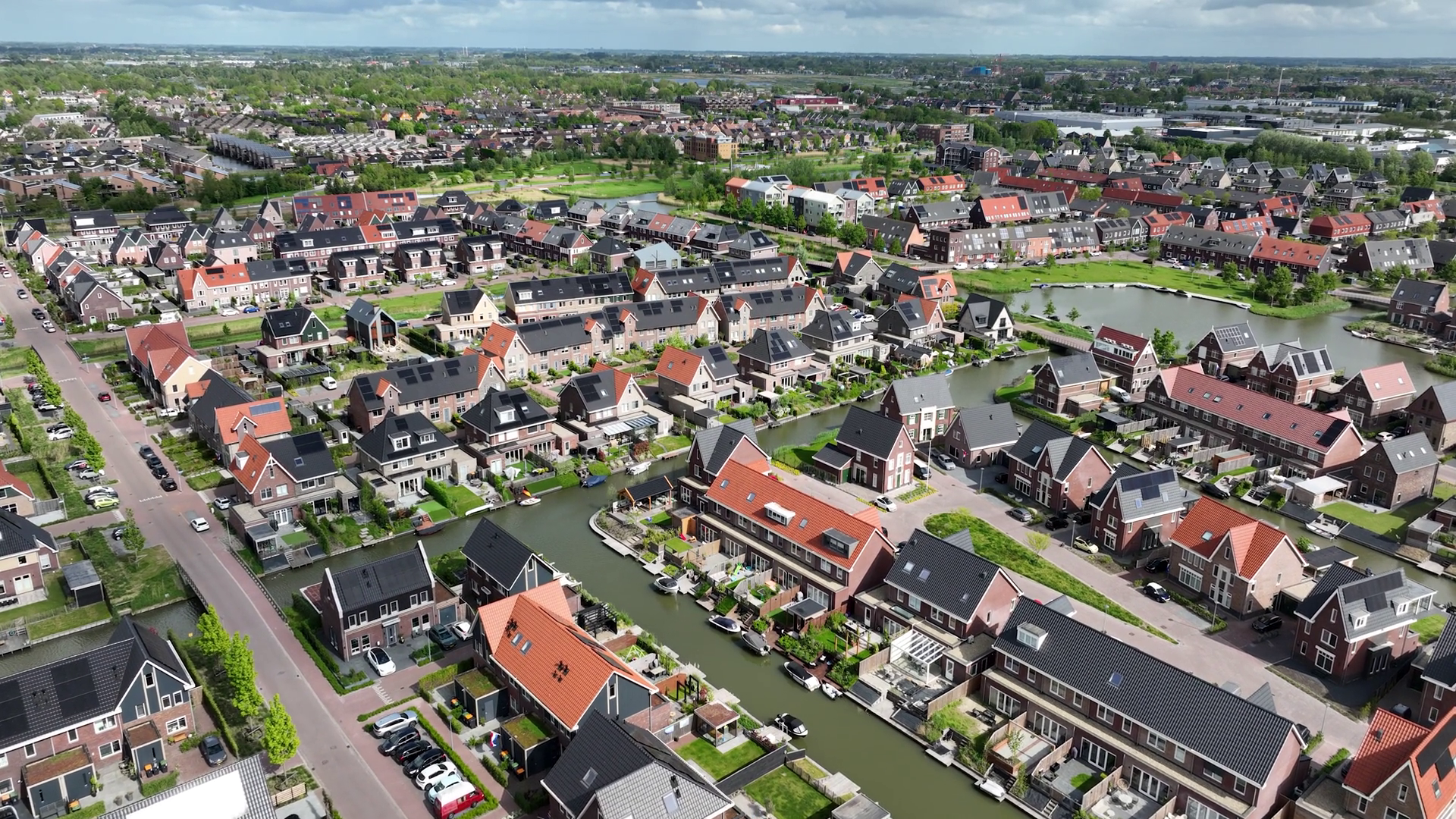 Modern Suburb Housing Households New Build Stock Footage SBV-352262700 ...