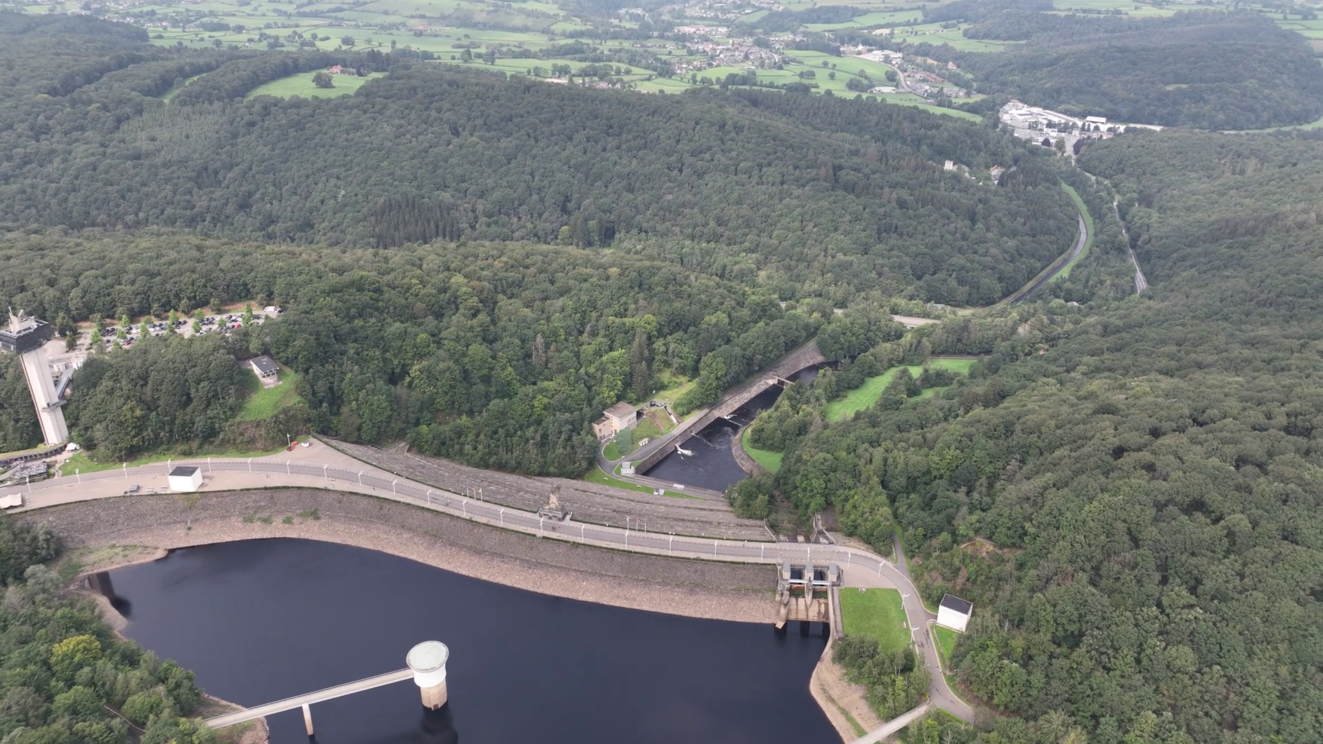 Lac De La Gileppe Lake In Ardennes Belgium Stock Footage SBV-352101929 ...