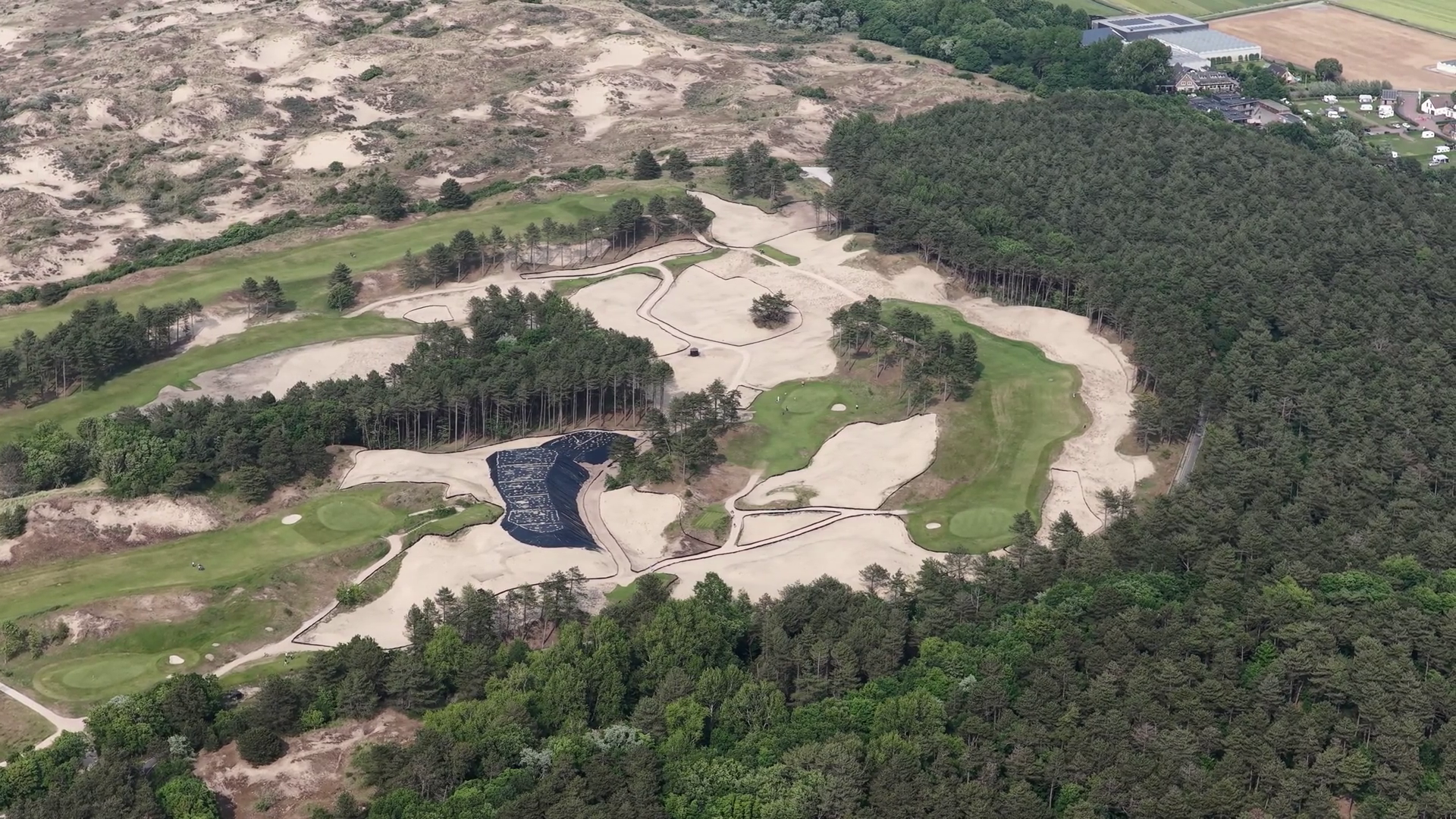 Dutch Golf Club In Dunes Near Noordwijk In Stock Footage SBV-352292053 ...