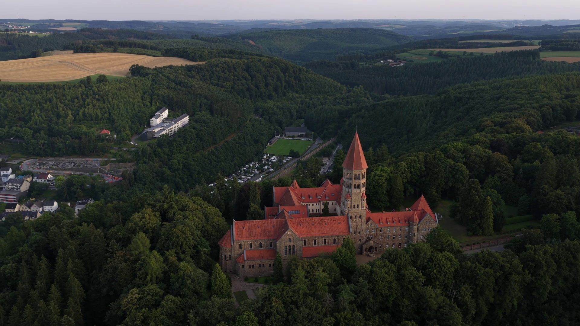 Abbey Of Clervaux Abbey Of St Maurice St Stock Footage SBV-352554761 ...