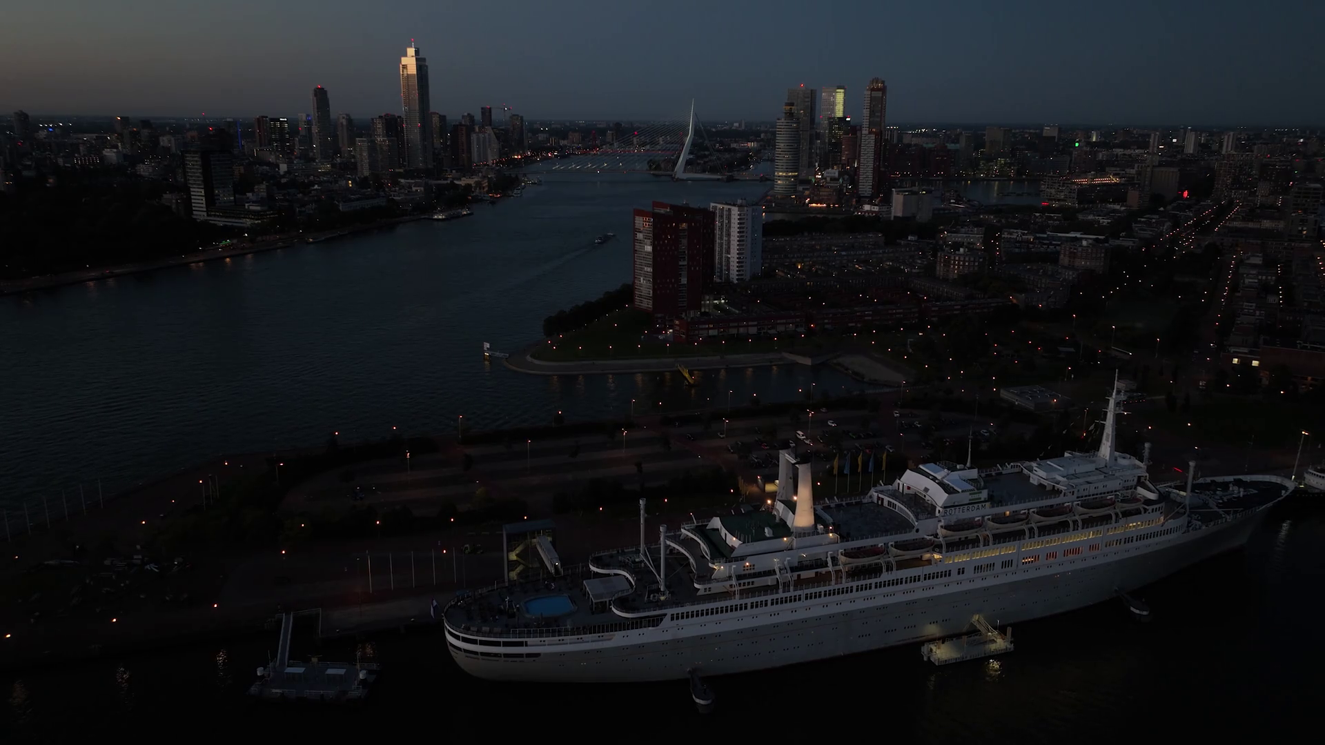 The Ss Rotterdam Retired Cruise Ship Serves Stock Footage SBV-348486127 ...