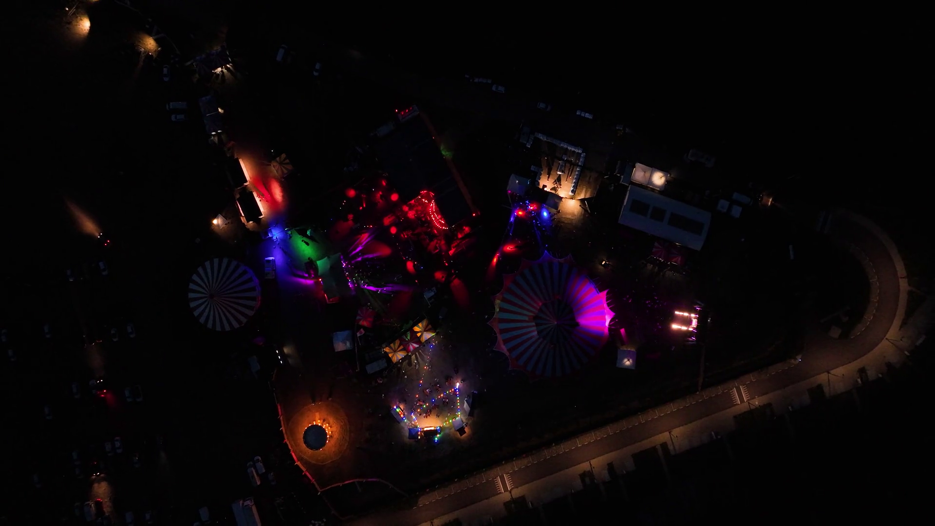Aerial Top Down View Of Music Festival Event Stock Footage SBV ...