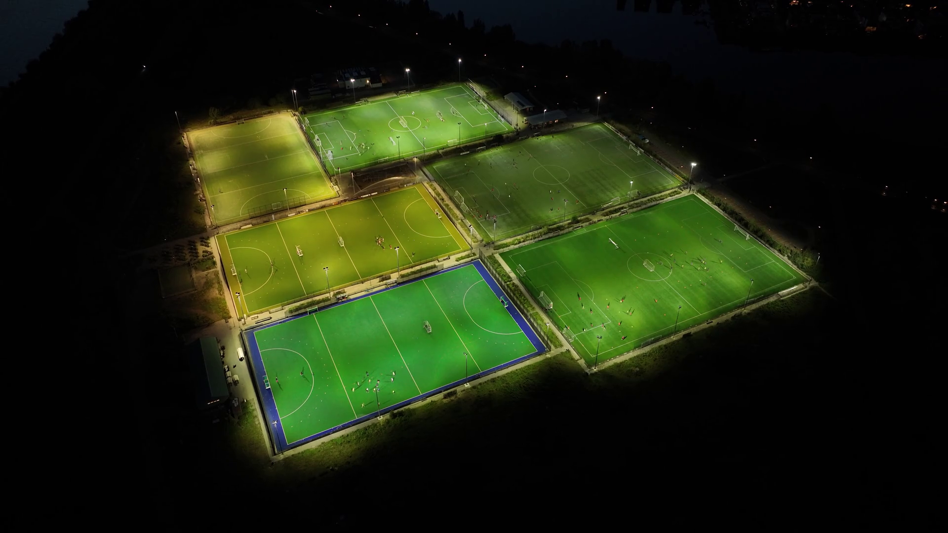 Aerial Drone View Of Sporting Fields At Stock Footage SBV-348575167 ...