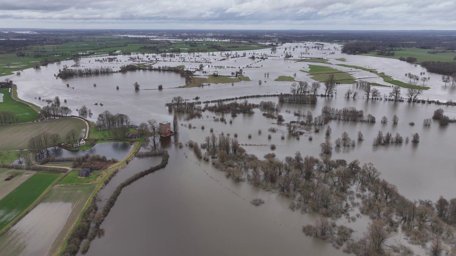 Flooding High Water In Netherlands Excessive Stock Footage SBV ...