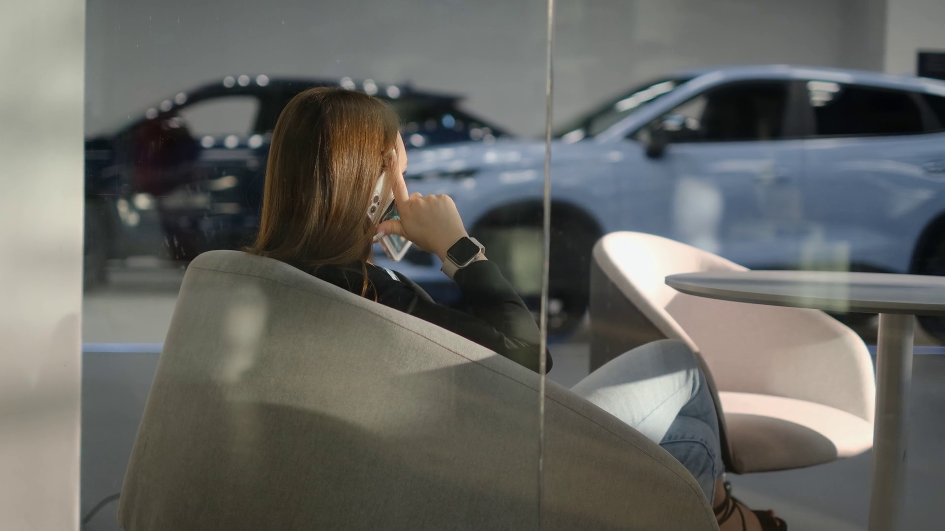 A Woman Is Talking On Phone In Car Stock Footage SBV-347714966 ...