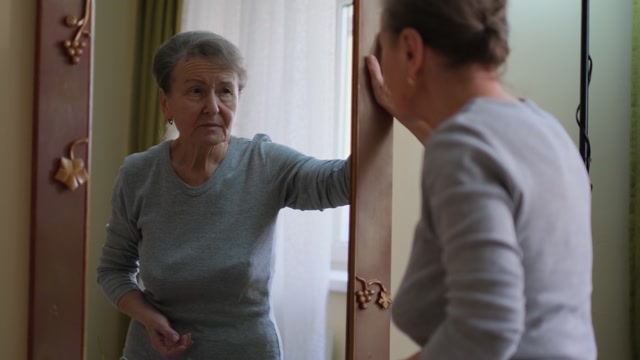 Old Lady Standing Stock Footage: Royalty-Free Video Clips - Storyblocks