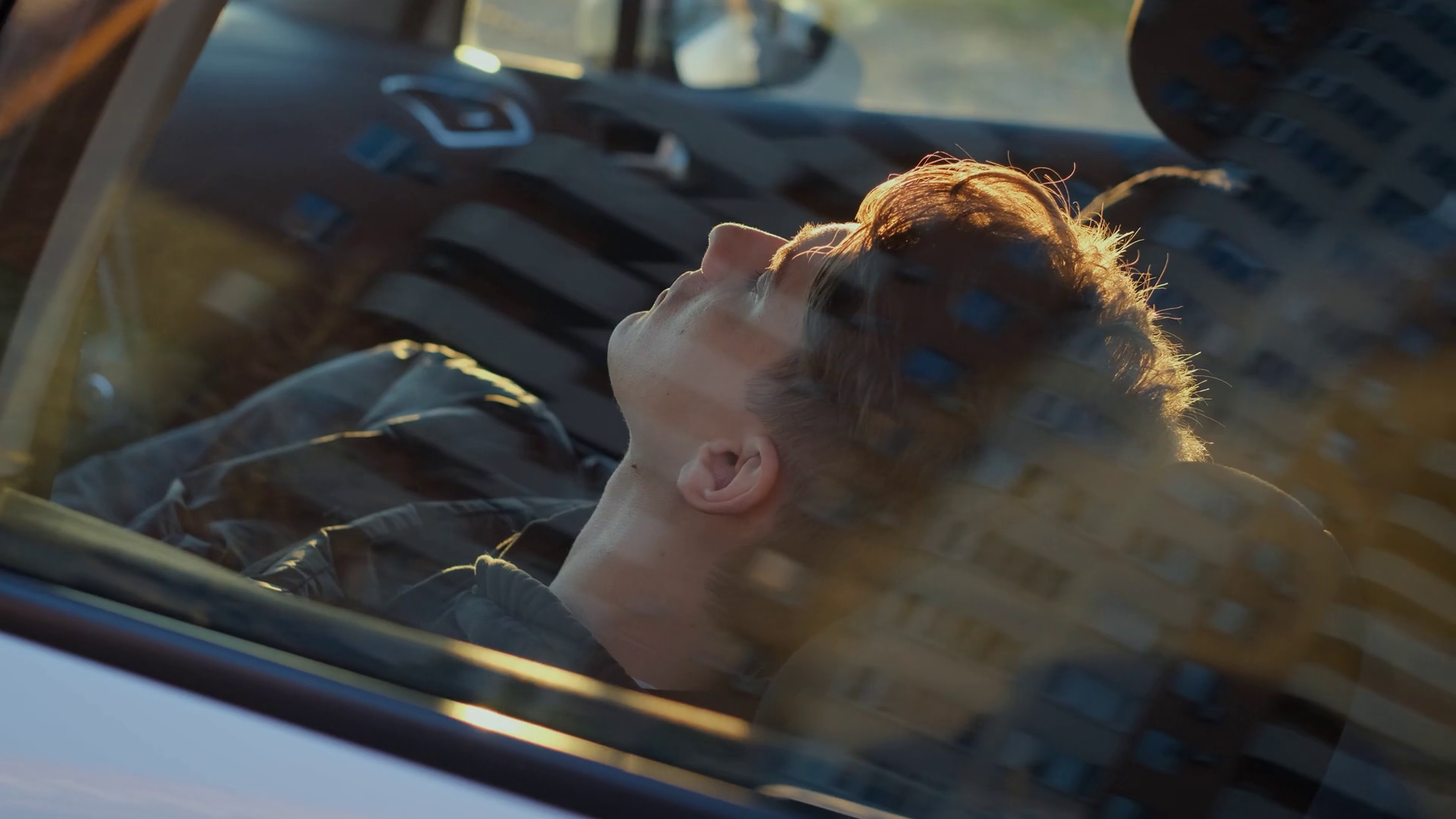 Tired Man Spends Night In Car Lying In Car Stock Footage SBV-348851162 ...