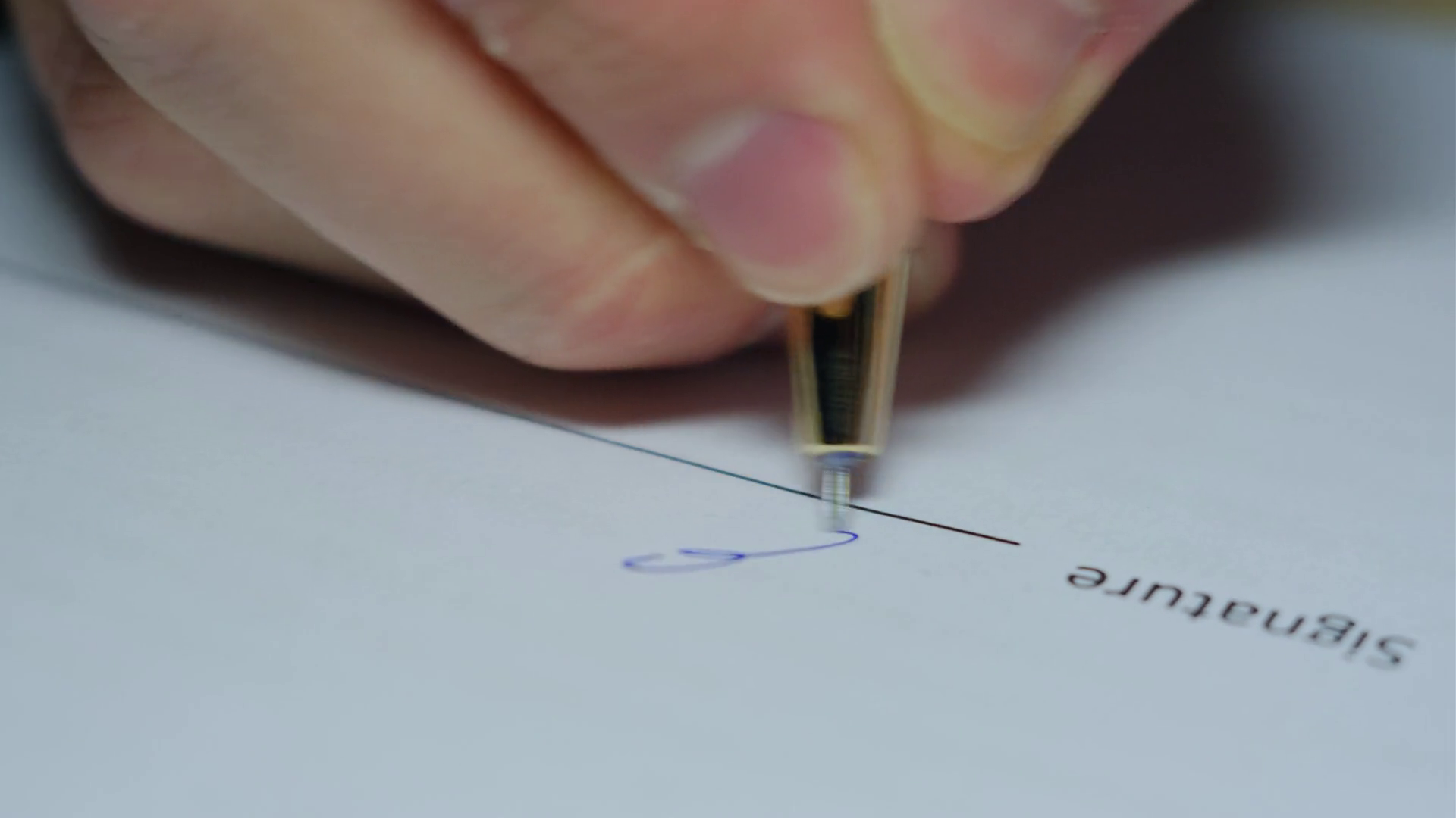 Business Man's Hand Signs Contract Stock Footage SBV-338859949 ...