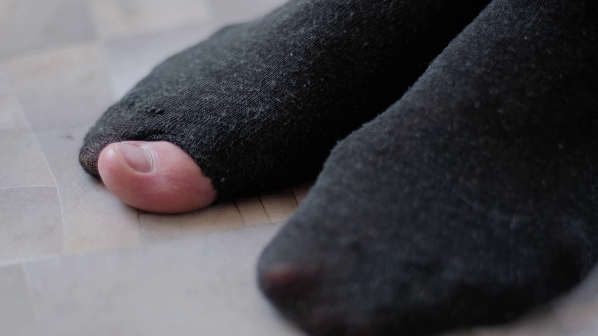 Male legs in holey socks, close-up Stock Video Footage 00:11 SBV ...