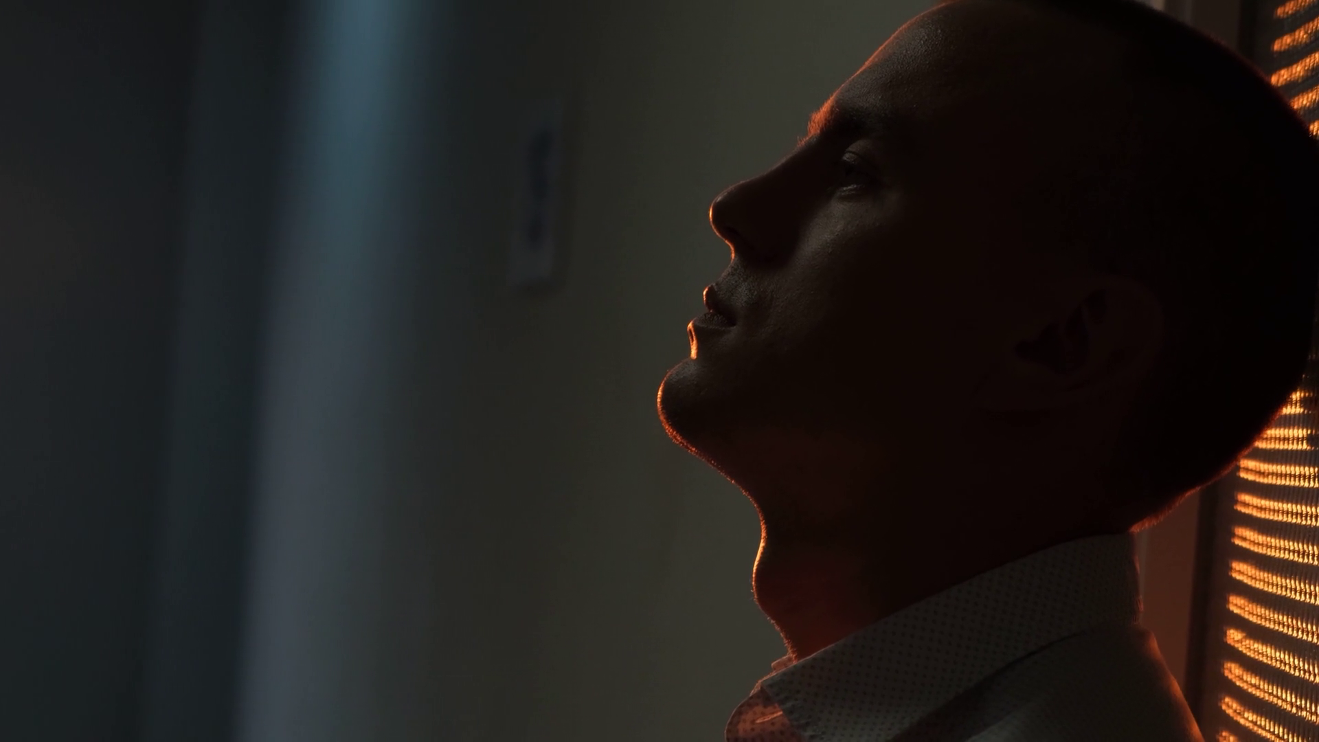 Sad Men In Dark Room At Sunset Close-up Stock Footage SBV-347100979 ...