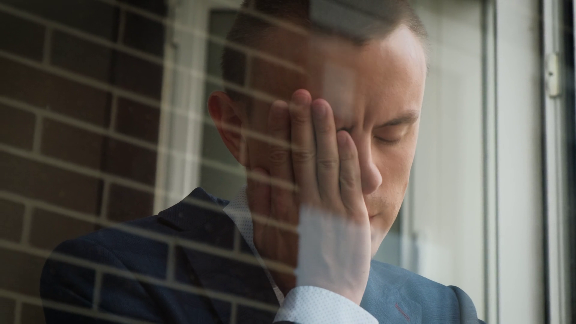 Upset Businessman At Window Close-up Stock Footage SBV-347125243 ...