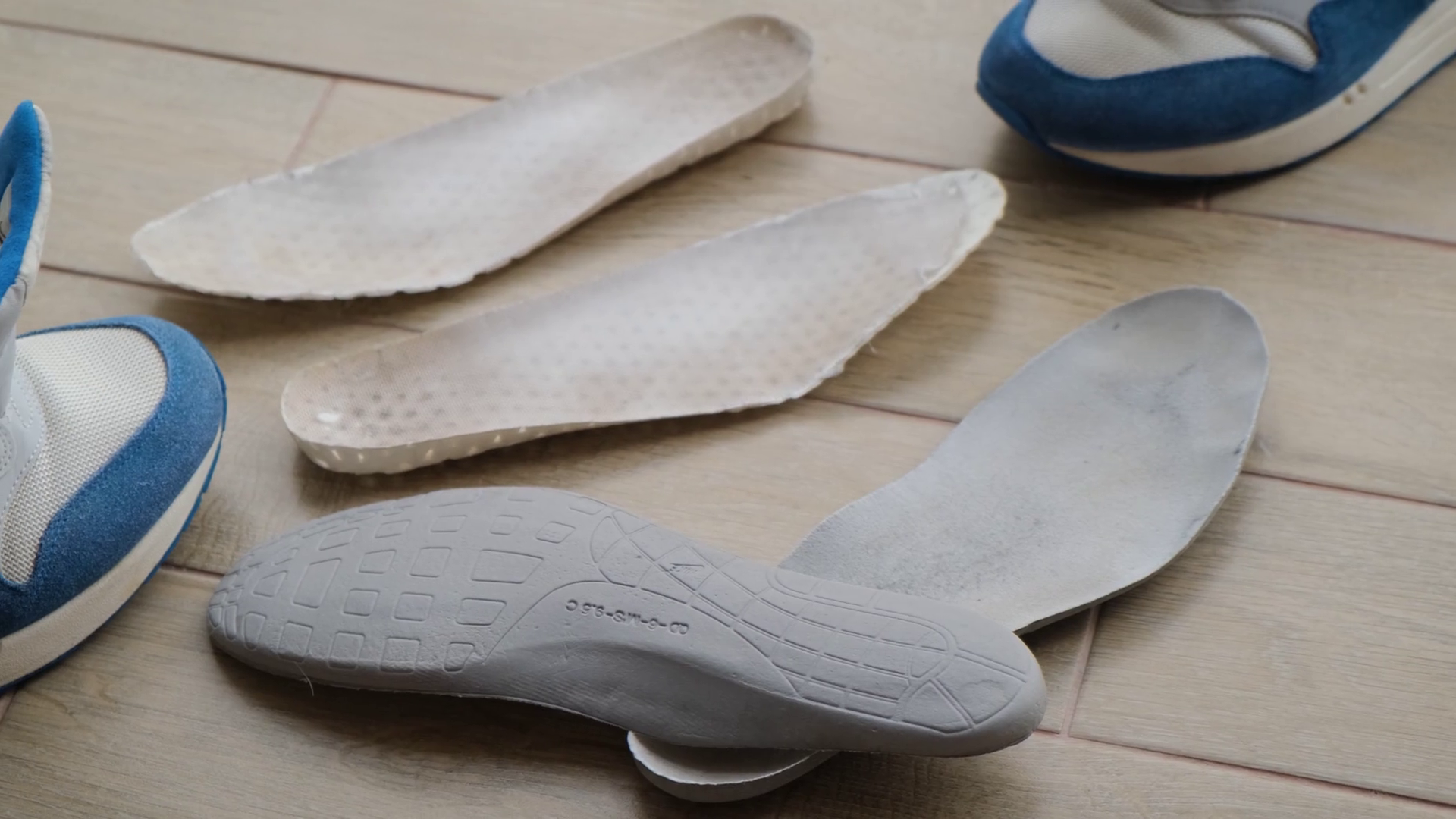 Old Washed Worn Out Shoe Insoles Close-up Stock Footage SBV-347279022 ...