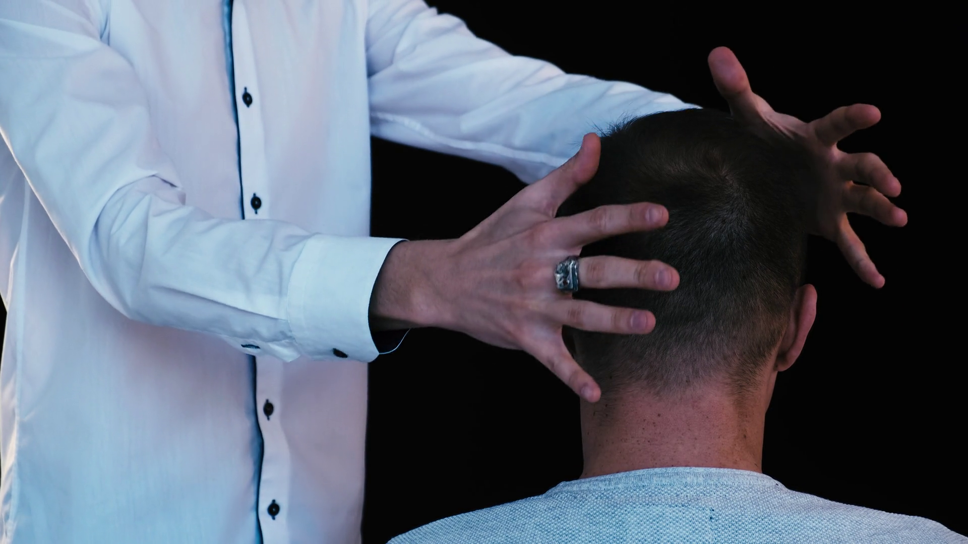 Biofield Treatment Telepathy Man Diagnoses Stock Footage SBV-346771002 ...