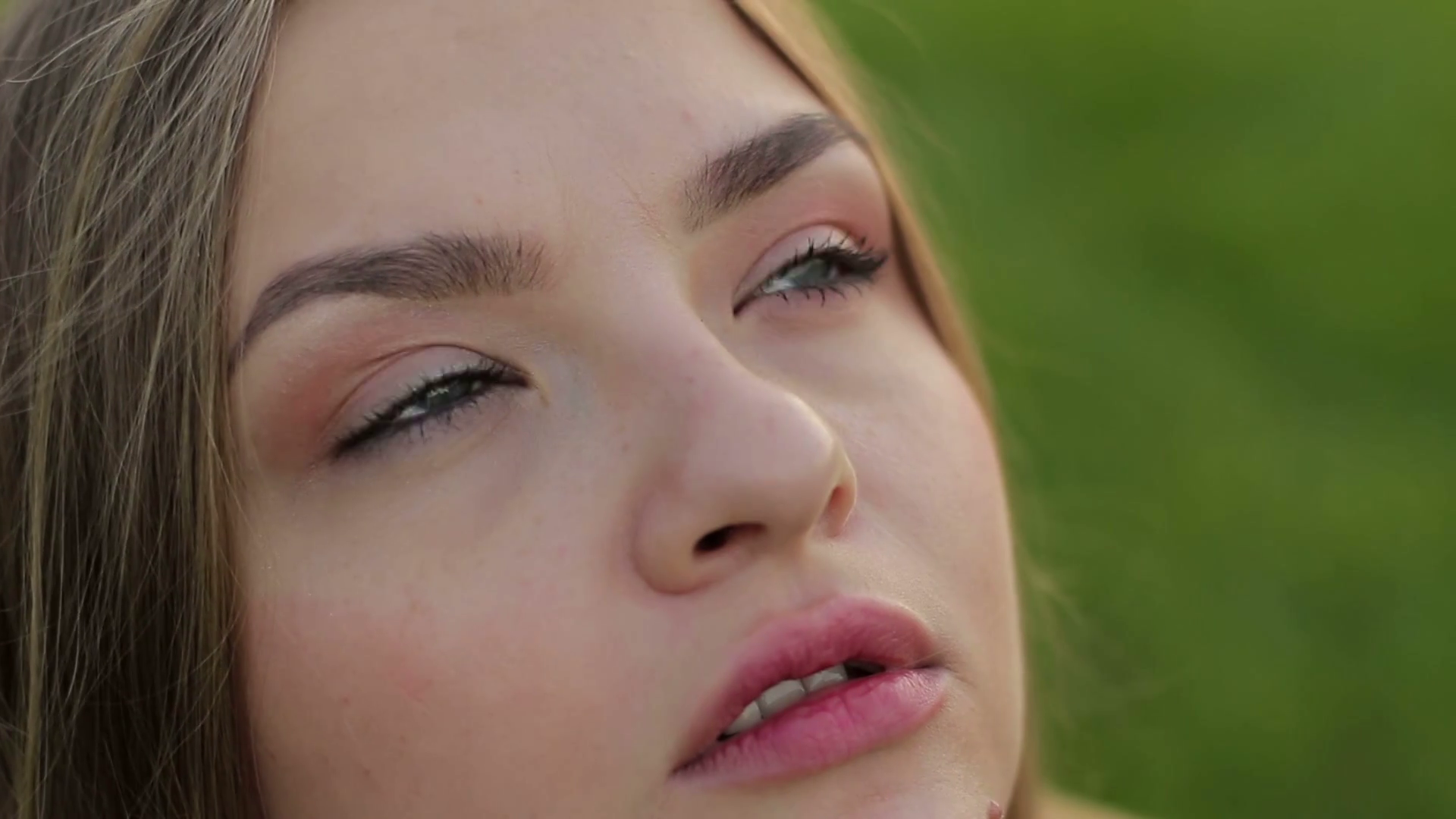 A Woman Looking Up Thoughtfully Is Waiting Stock Footage SBV-317490992 ...