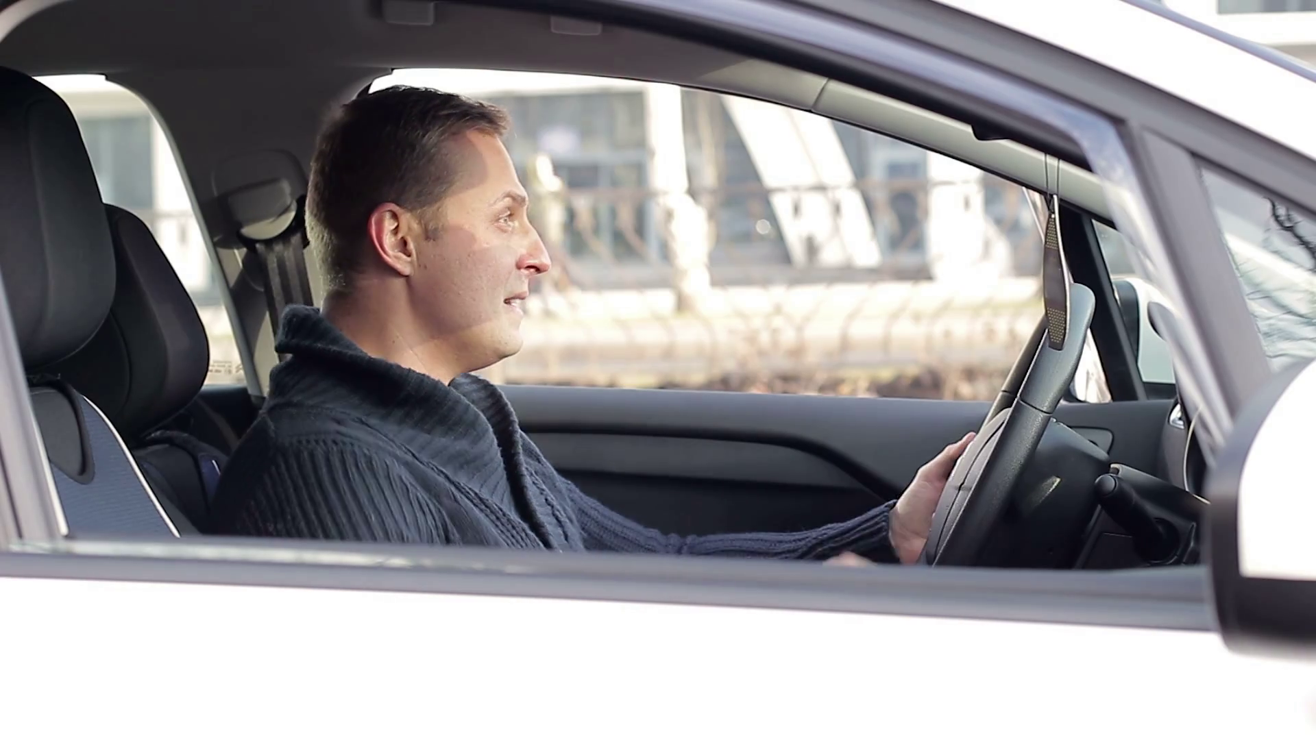 Angry Driver In Traffic Jam Screams Stock Footage SBV-319777190 ...