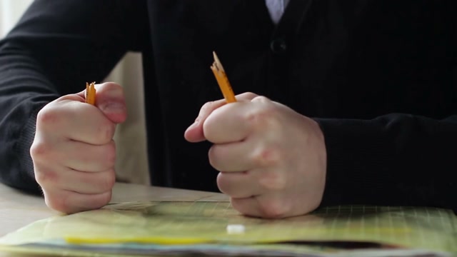 Breaking A Pencil Stock Footage: Royalty-Free Video Clips - Storyblocks