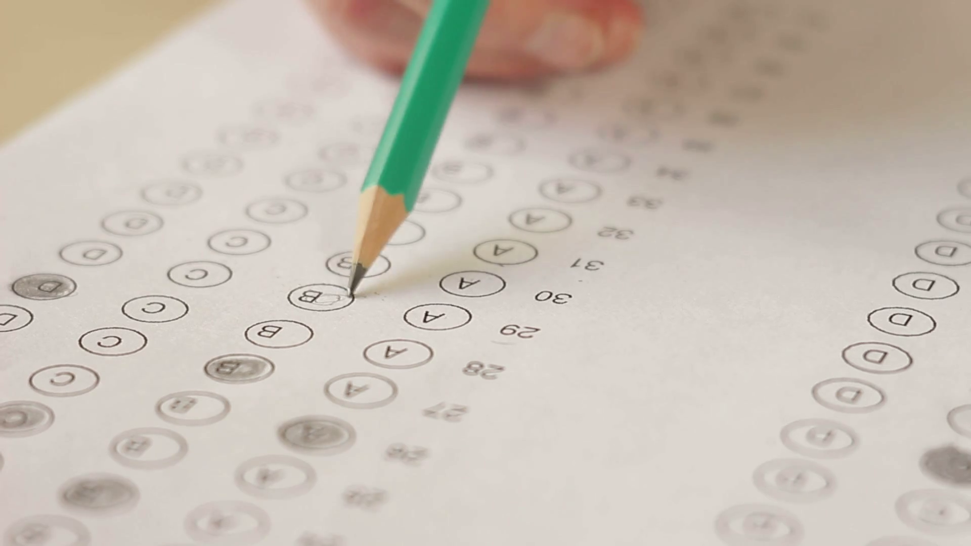 Applicant Answering Multiple Choice Test Stock Footage SBV-331892437 ...