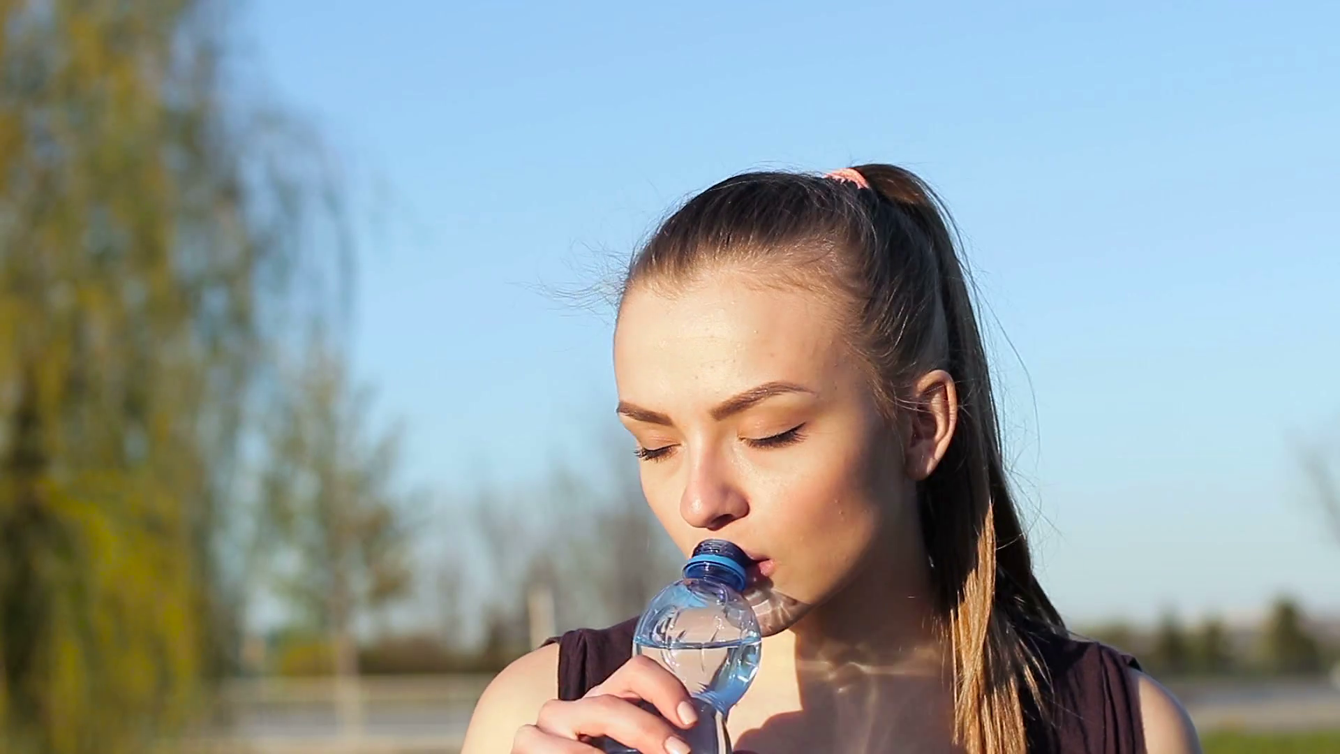 Graceful Person Hydrates Close-up Stock Footage SBV-316411918 - Storyblocks