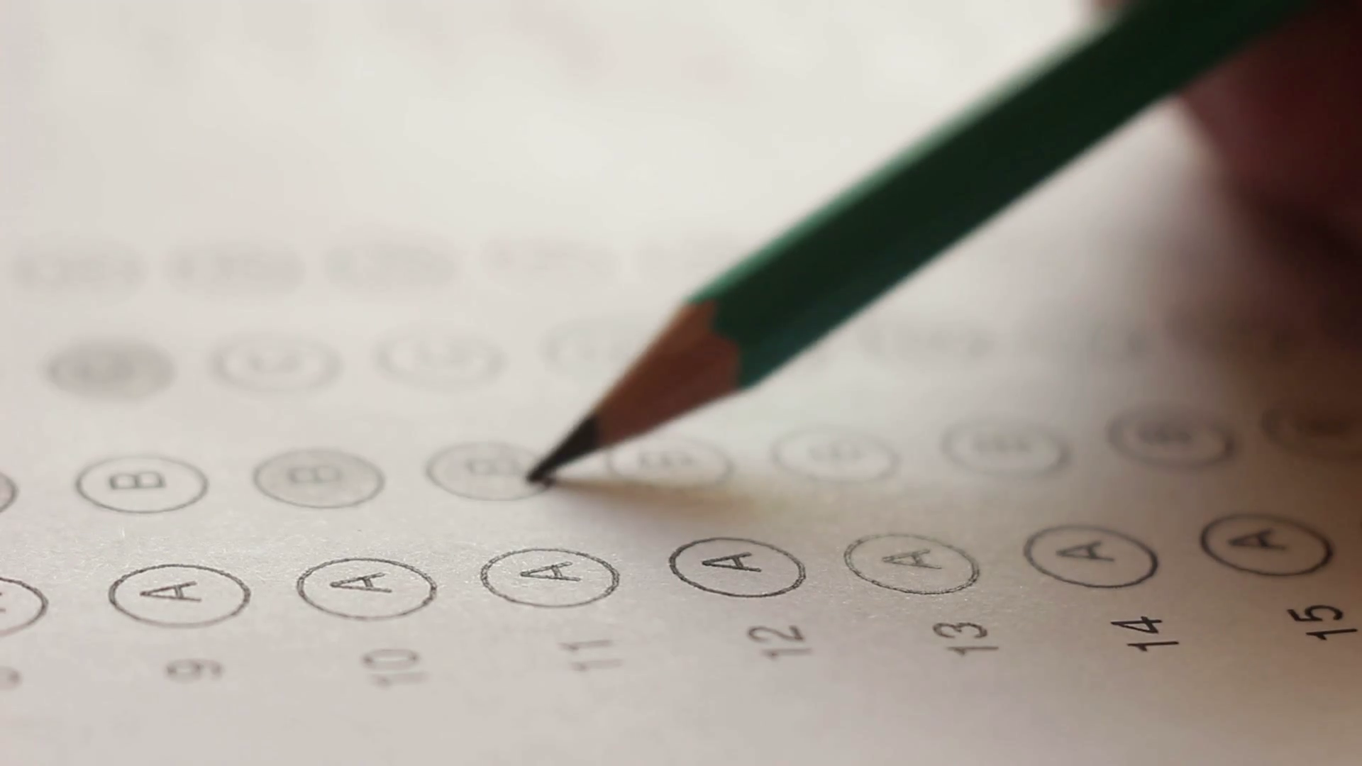 Filling Out Answers On Multiple Choice Test Stock Footage SBV-331892461 ...