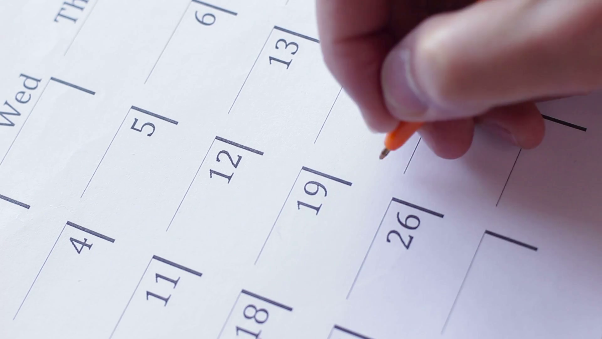 Male Hand Marks Date Of Doctors Visit To Stock Footage SBV-333435781 ...