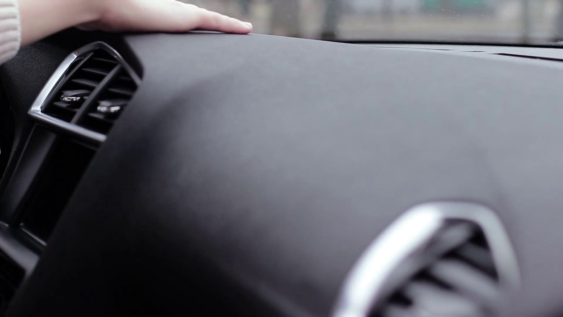 Male Hand Touching Car Dashboard Close Up Stock Footage SBV-332959245 ...