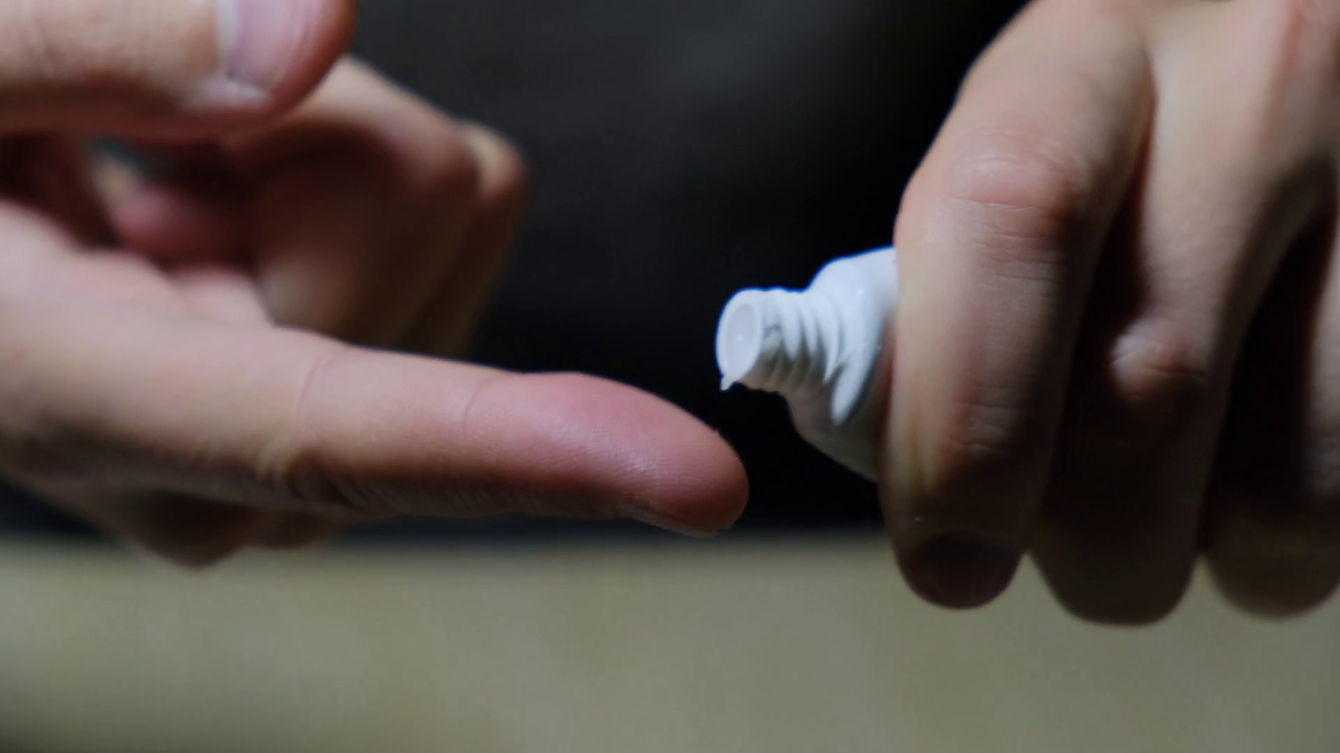 Man Squeezing Medicinal Gel Cream On Finger Stock Footage SBV-337942756 ...