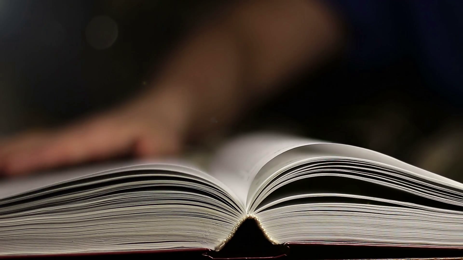 Man Turning Pages Of Book Close Up Stock Footage SBV-332364246 ...