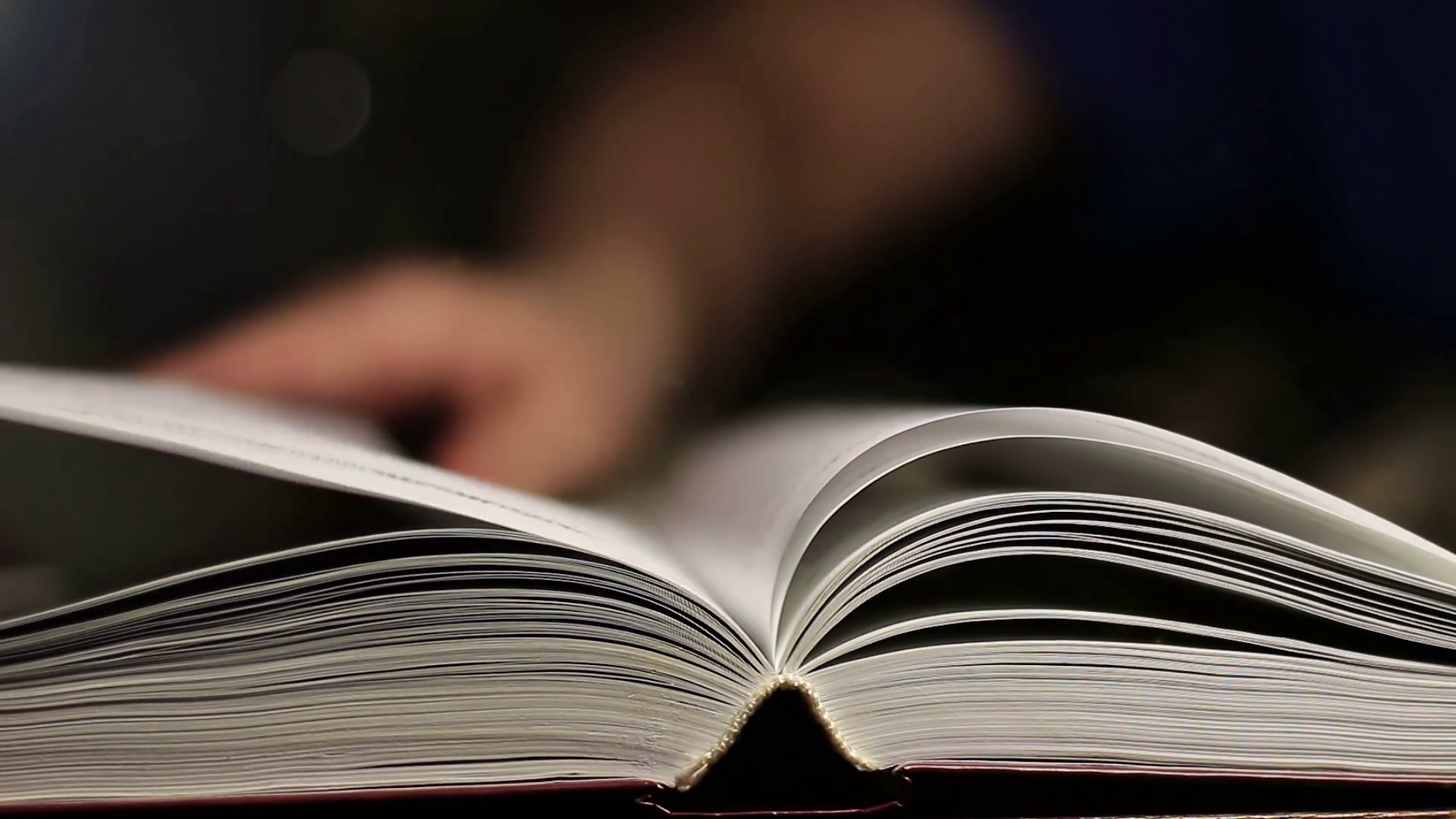 Man turning pages of a book close up Stock Video Footage - Storyblocks