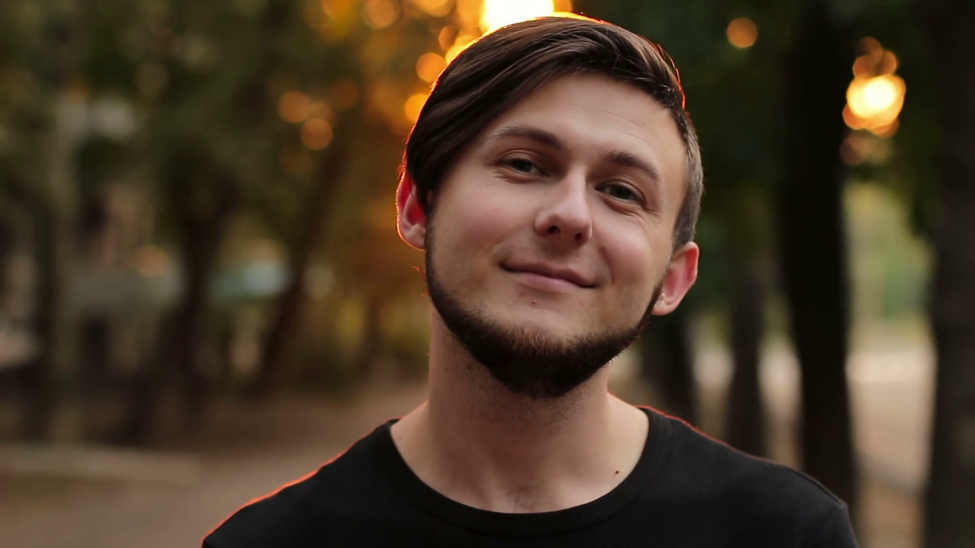 Portrait of a smiling guy at sunset Stock Video Footage 00:07 SBV ...