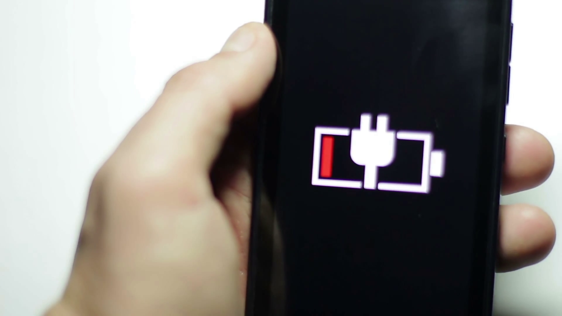 Smartphone With Low Battery On Screen Close Stock Footage SBV-332606400 ...