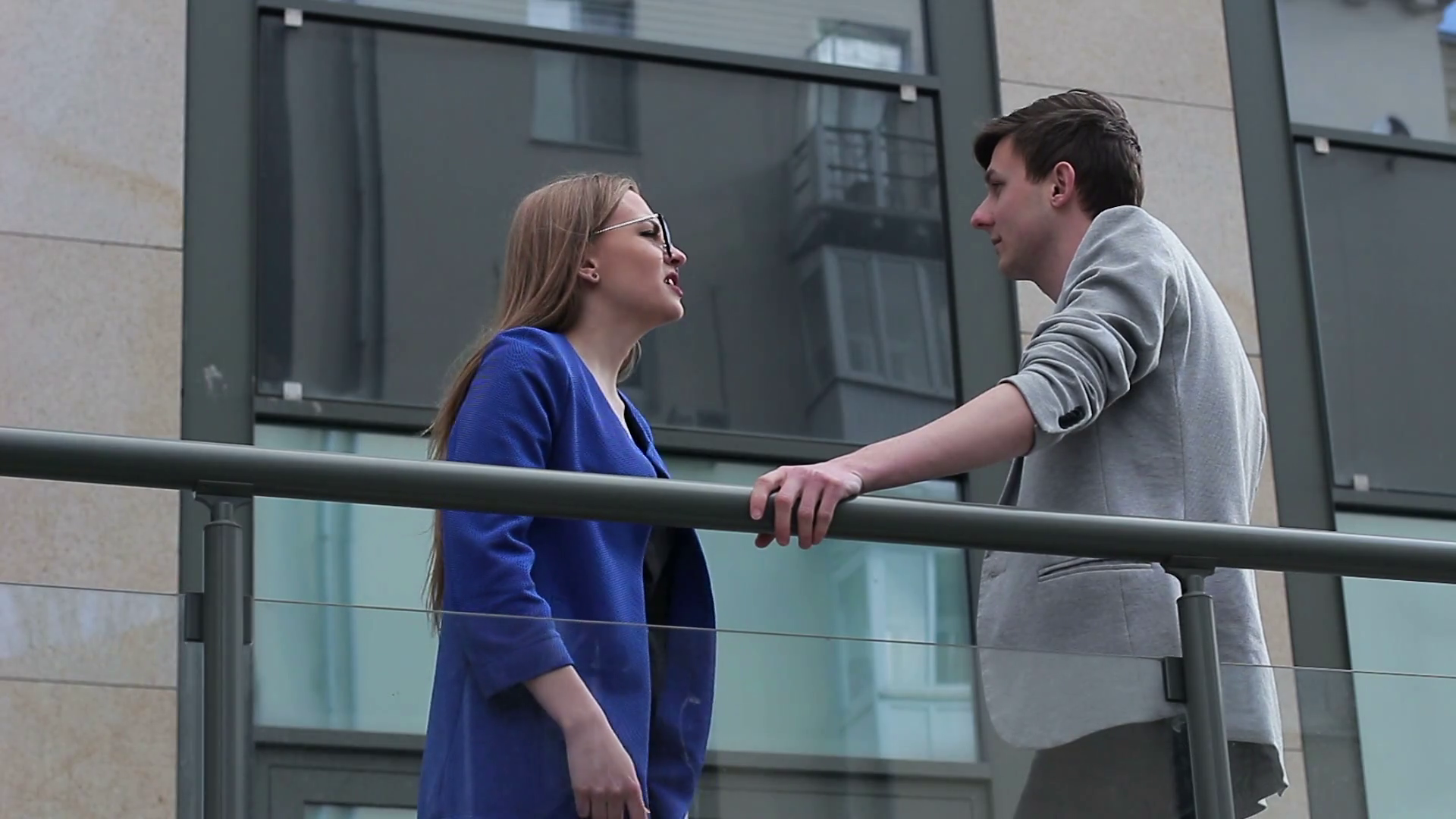 The young couple swears. The guy gets a slap in the face Stock Video ...
