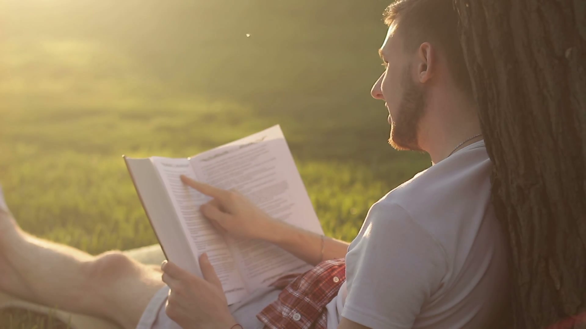 Thoughtful Reading Of Book Guy Reading Book Stock Footage SBV-323073820 ...