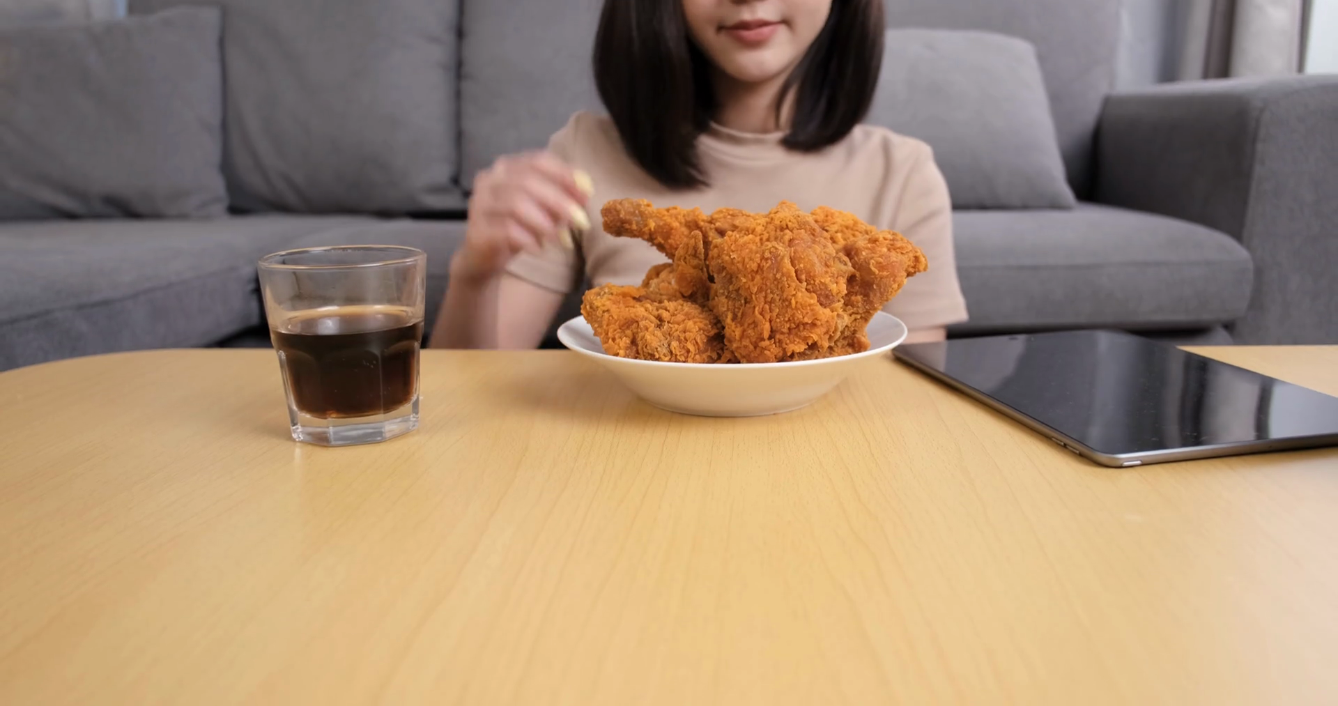 Young Asian Woman Eating Chicken Drumstick Stock Footage SBV-347520339 ...
