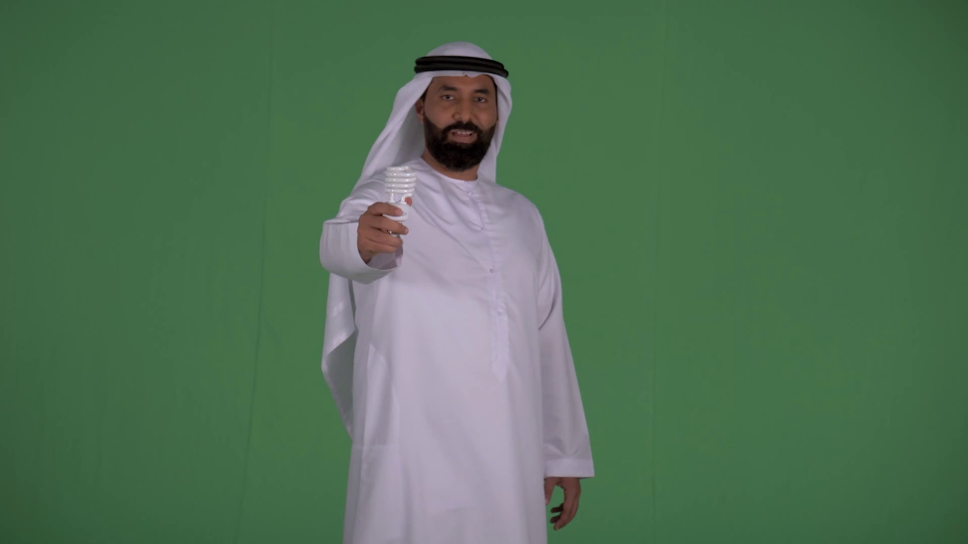 Arab Man Holding Light Bulb Stock Footage SBV-346563504 - Storyblocks
