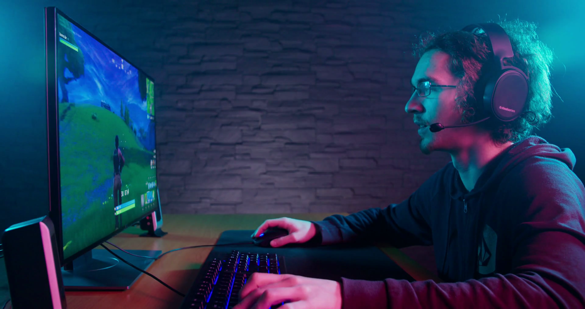 Adult Gamer Is Online Playing Video Game Stock Footage SBV-332615955 ...