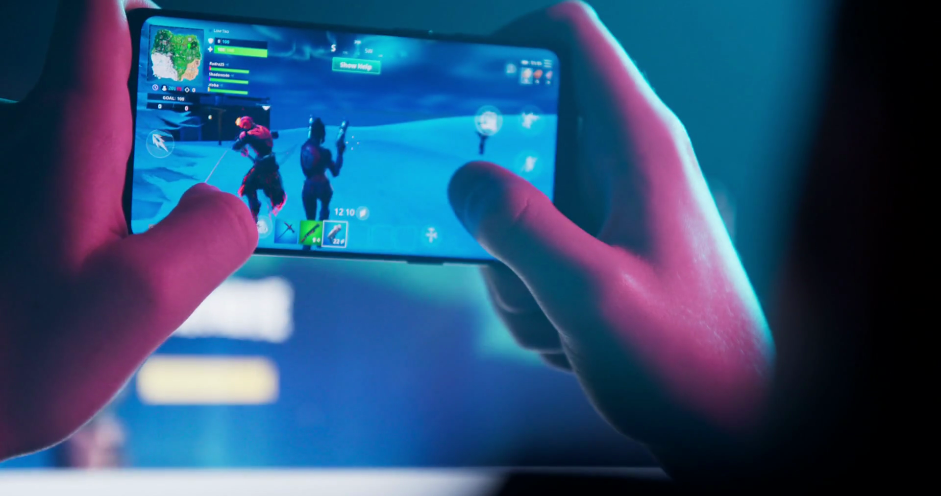 Gamer Boy Playing Video Games On Smartphone Stock Footage SBV-332643778 ...