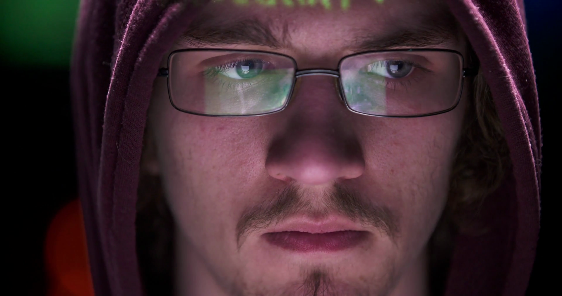 Hacker Working Behind Monitor With Data Stock Footage SBV-333447022 ...