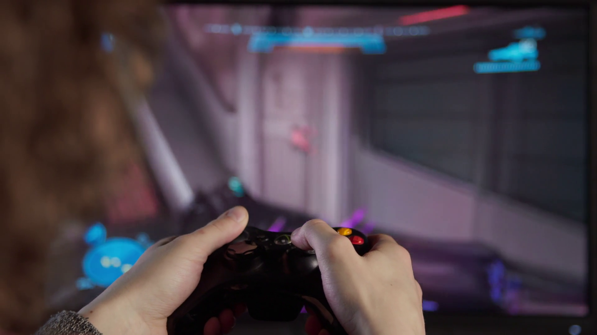 Hands With Game Controller Playing Video Stock Footage SBV-334174522 ...