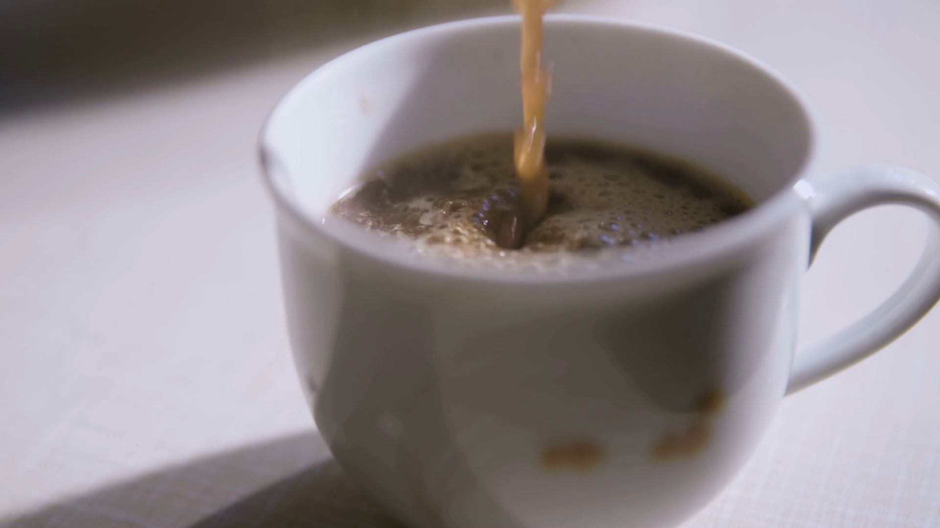 Pouring Fresh Made Coffee Into Cup Stock Footage SBV-326700239 ...