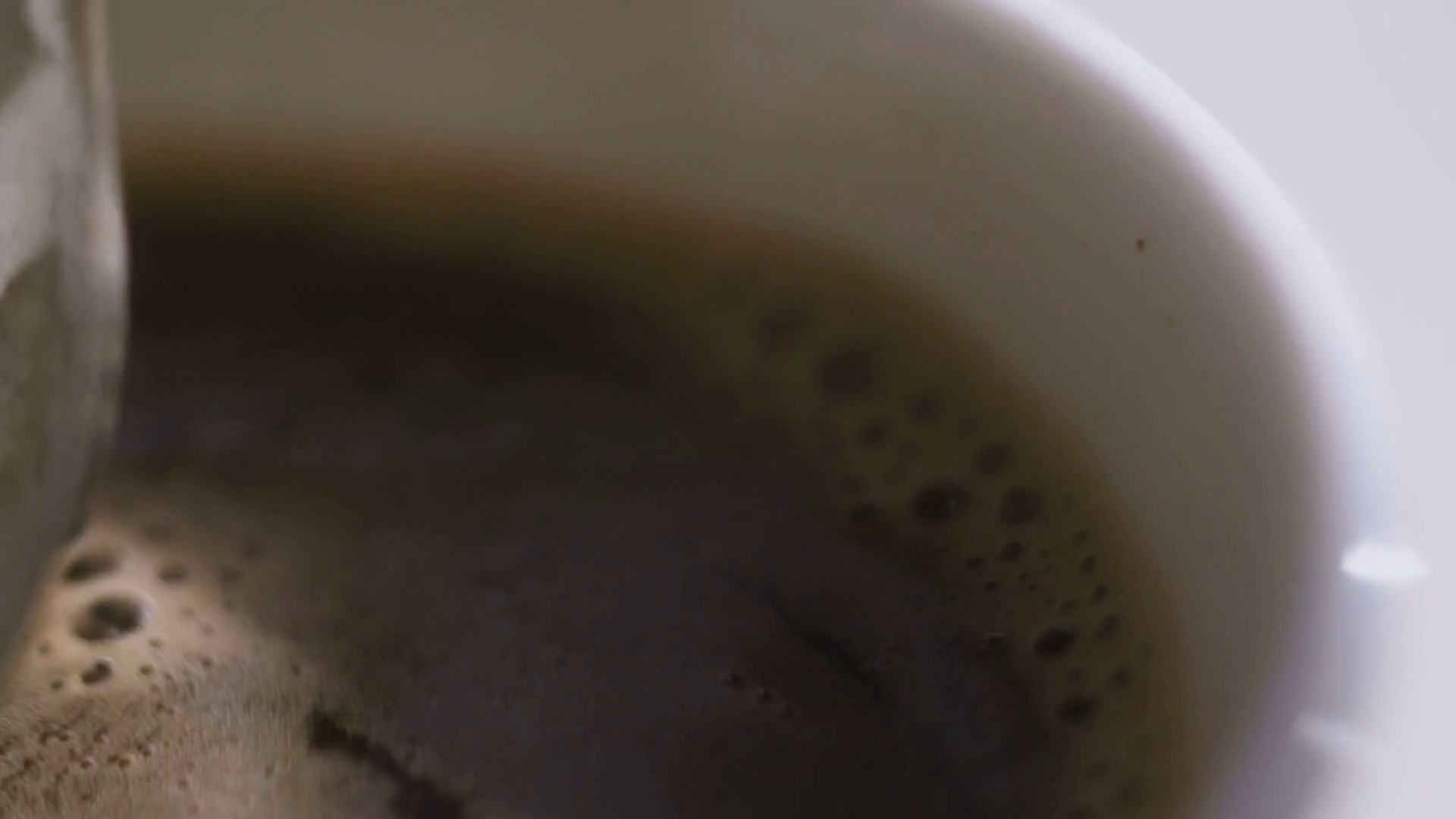 Sirring Fresh Made Cup Of Coffee With Coffee Stock Footage SBV ...