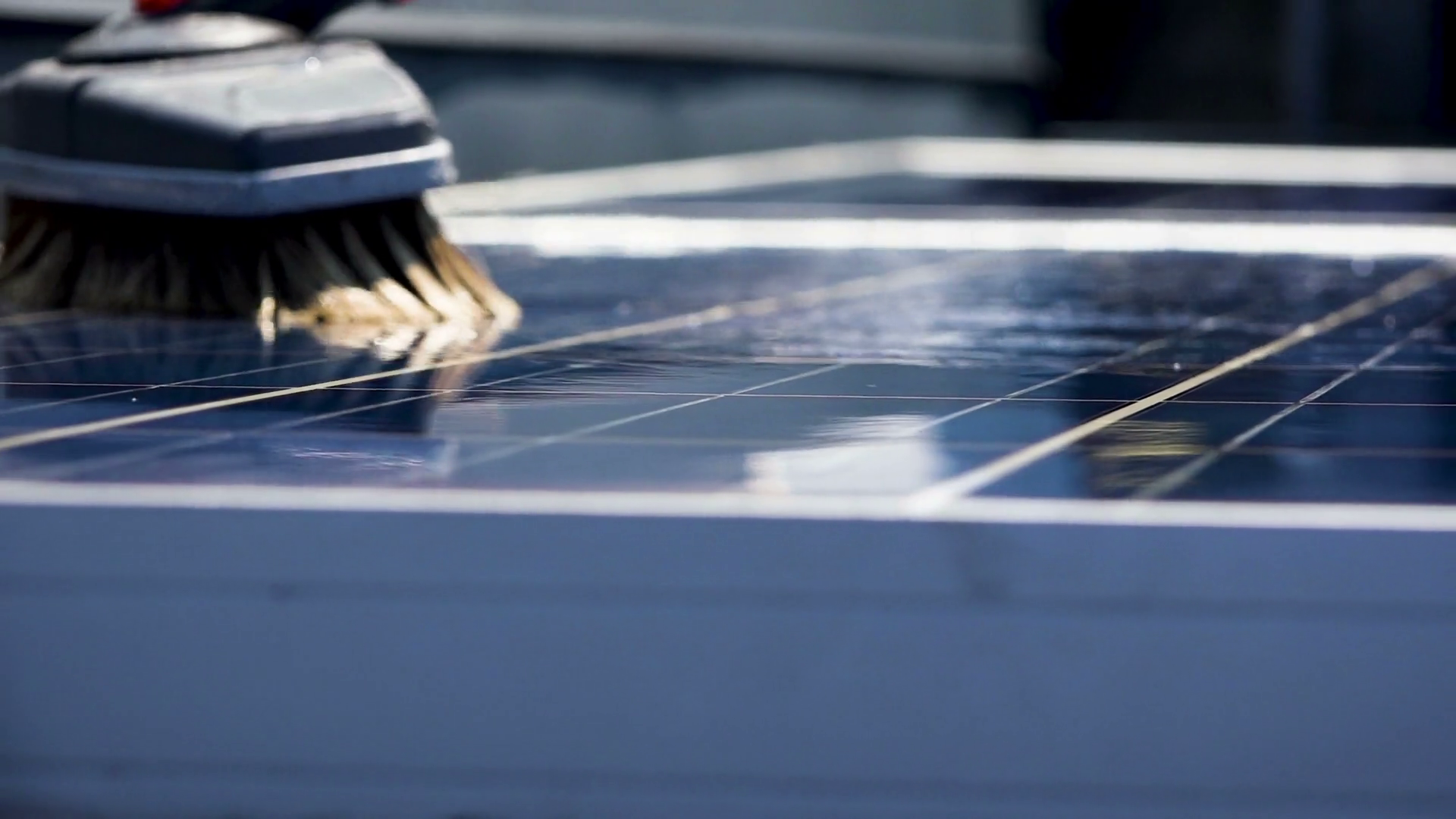 Washing Solar Panels Close Up Stock Footage SBV-327972851 - Storyblocks