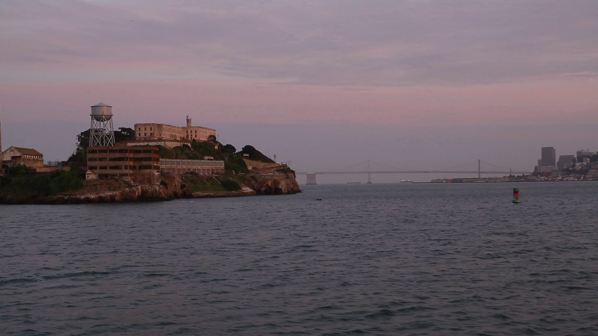Alcatraz During Dramatic Sunset View From Stock Footage SBV-324517967 ...