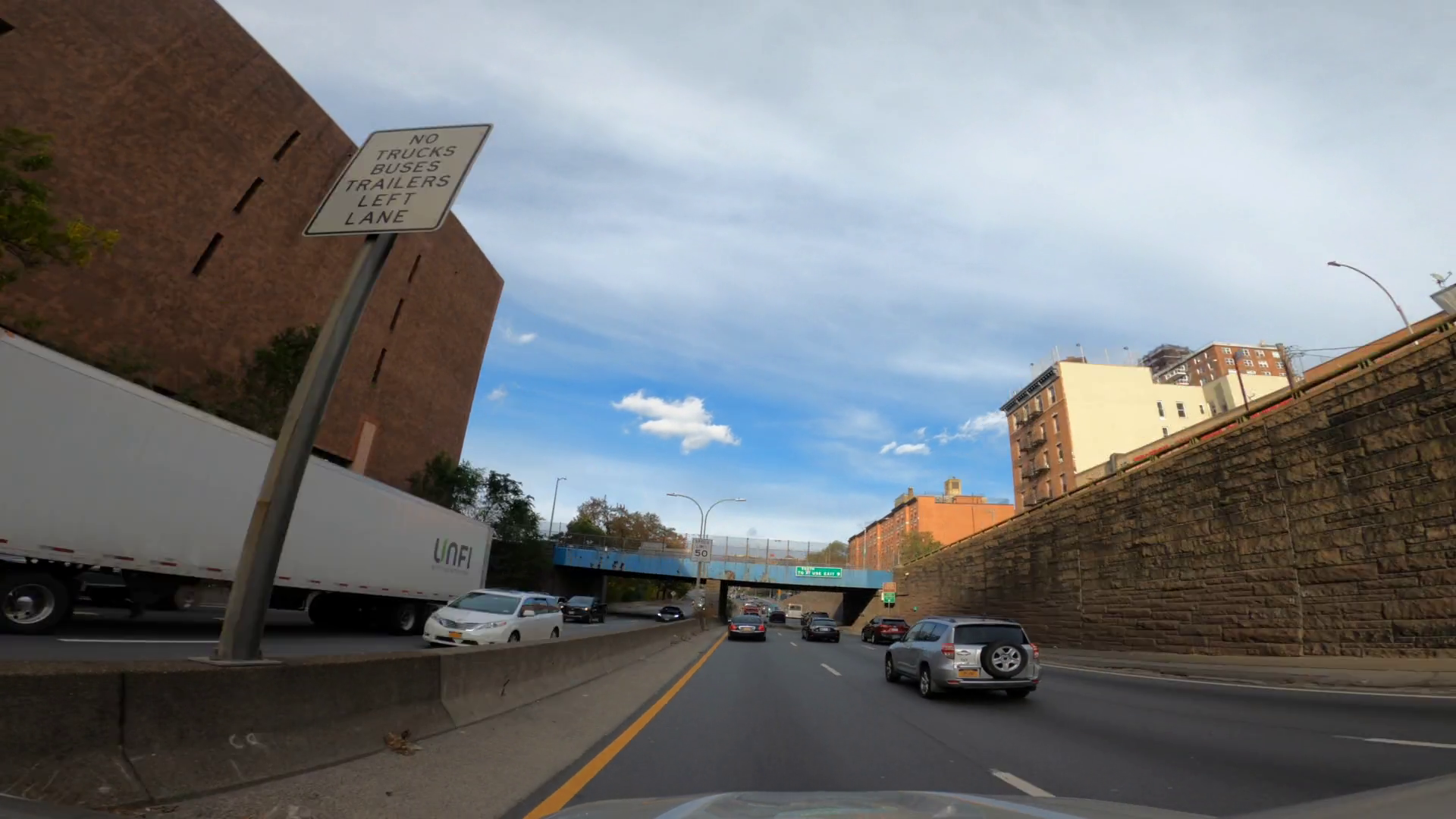 Driving Pov Major Deegan Expressway Towards Stock Footage SBV-347331746 ...