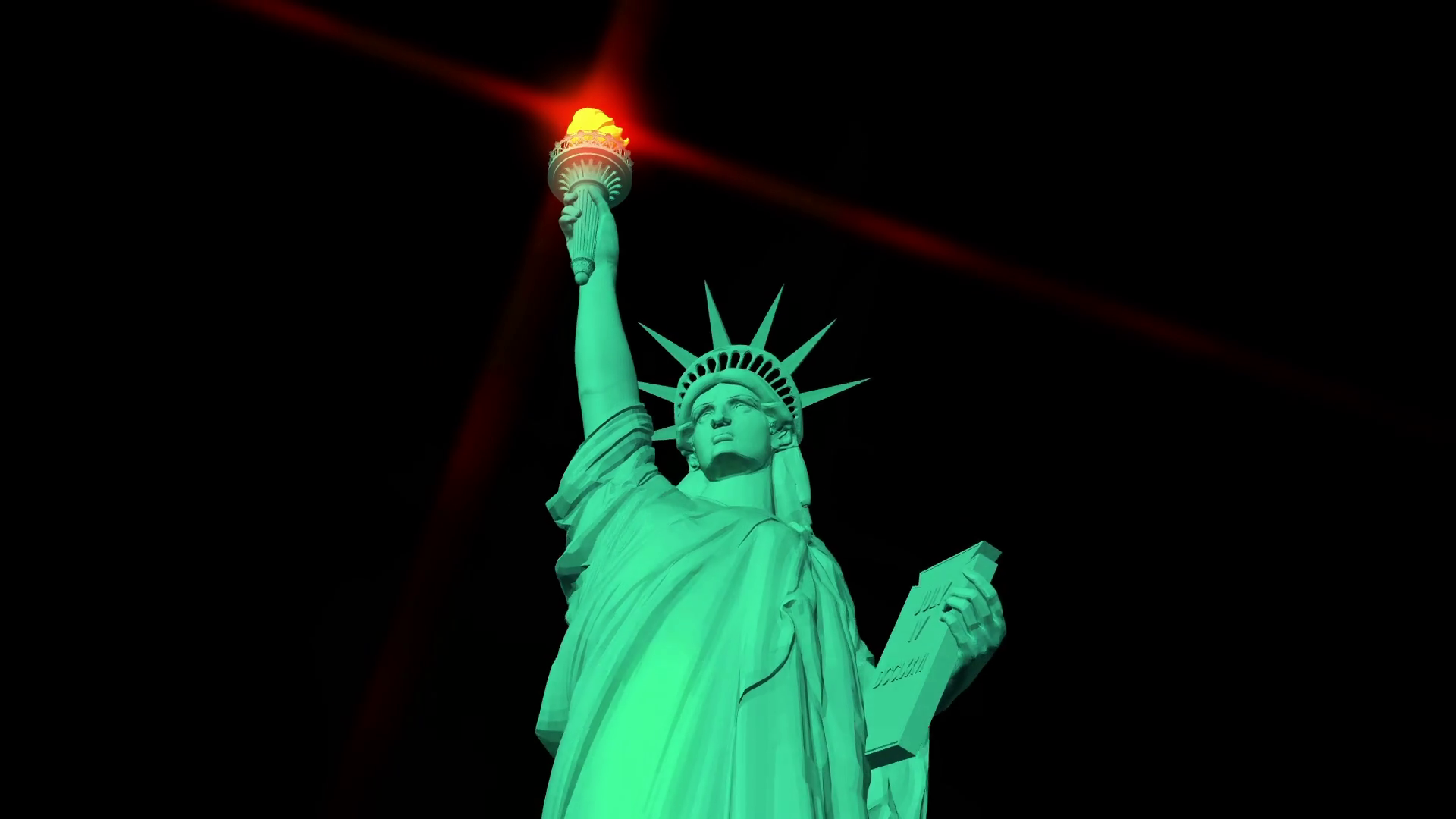 Digital Animation Of Statue Of Liberty Stock Motion Graphics SBV ...
