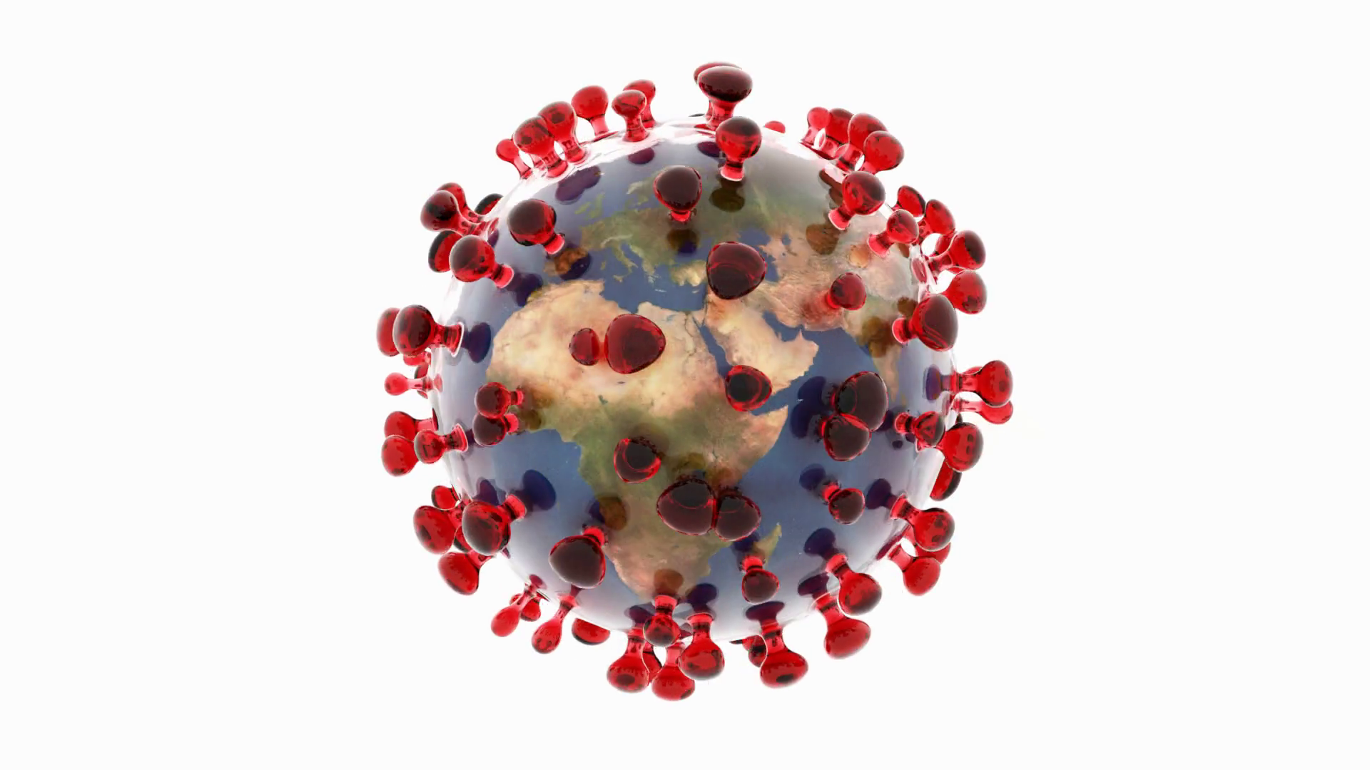 Artistic 3D animation of the coronavirus Motion Background 00:07 SBV ...