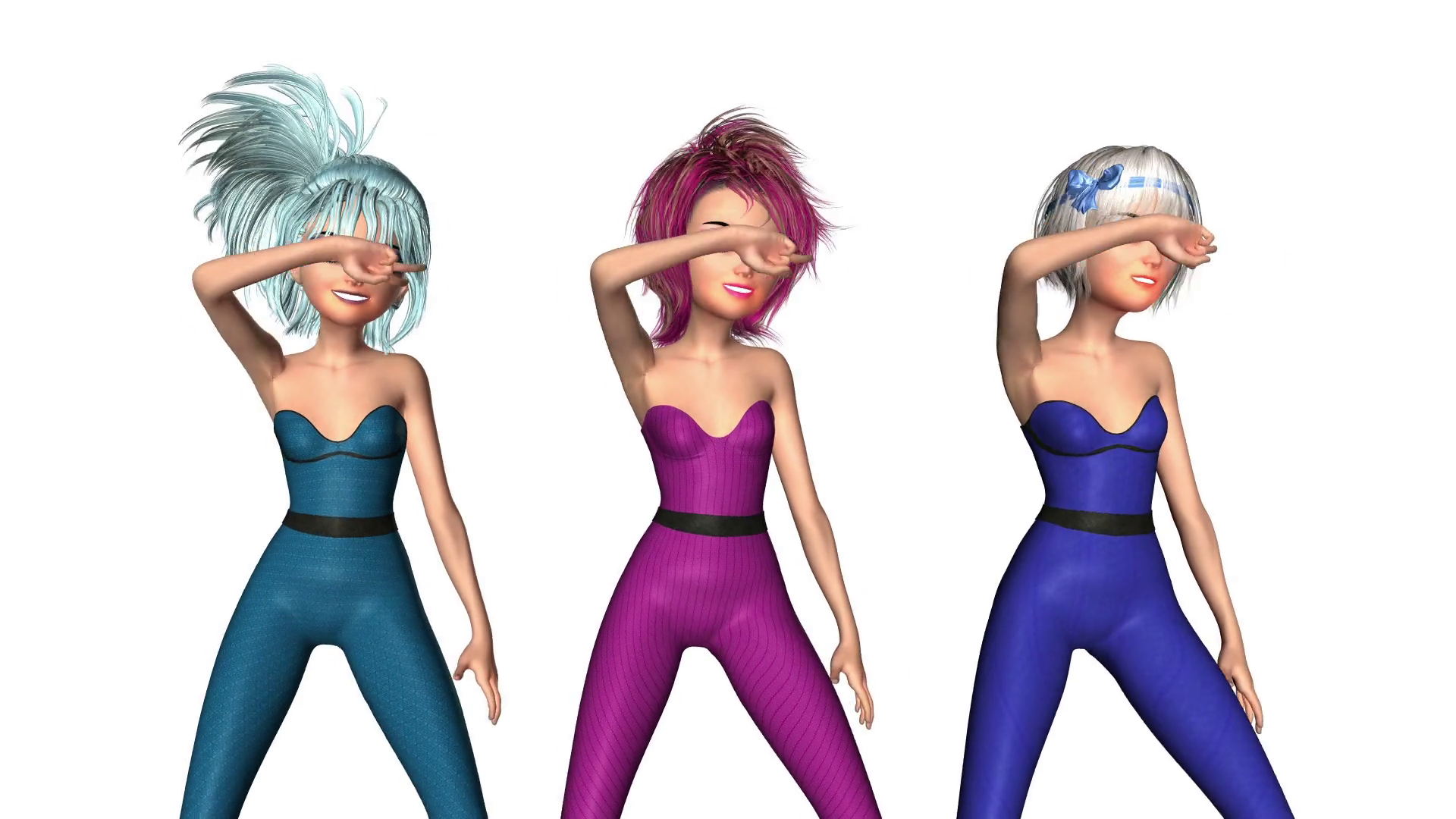 Digital 3d Animation Of Manga Girls Stock Motion Graphics SBV-319508667 ...