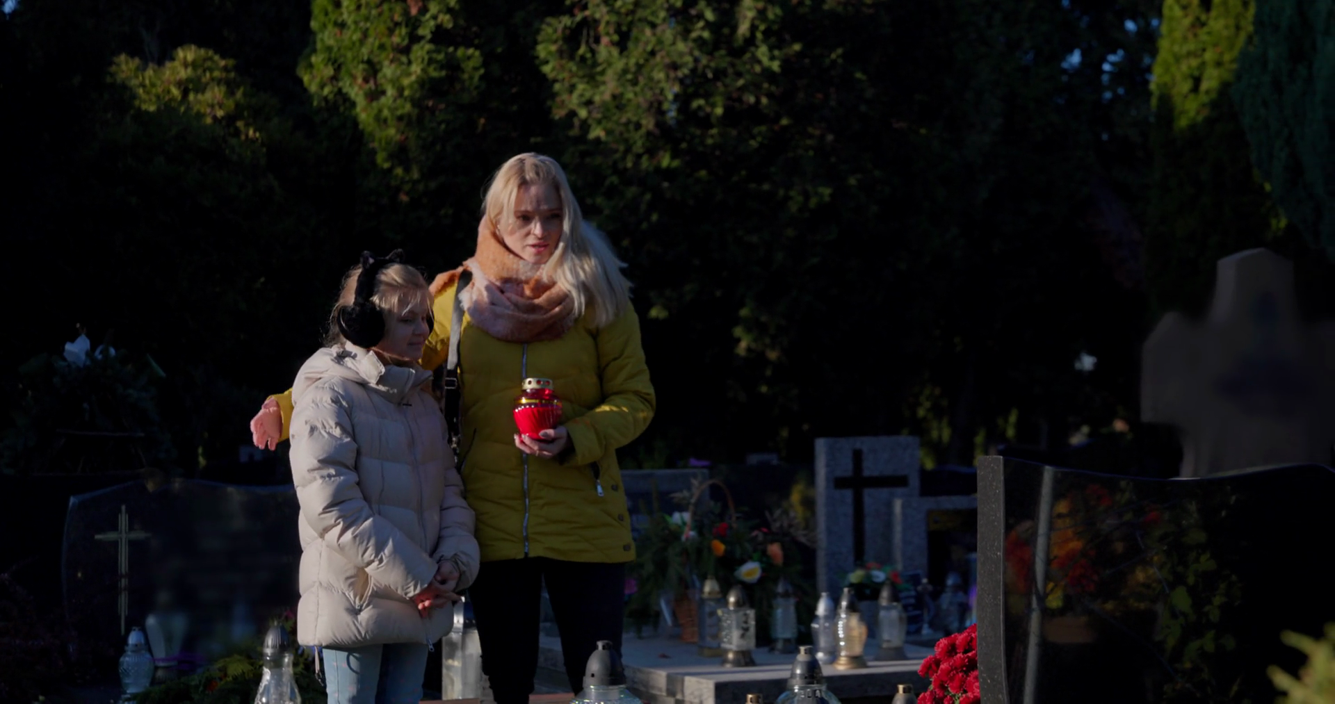 Visiting Loved Ones Grave Time Deep Stock Footage SBV-351915441 ...