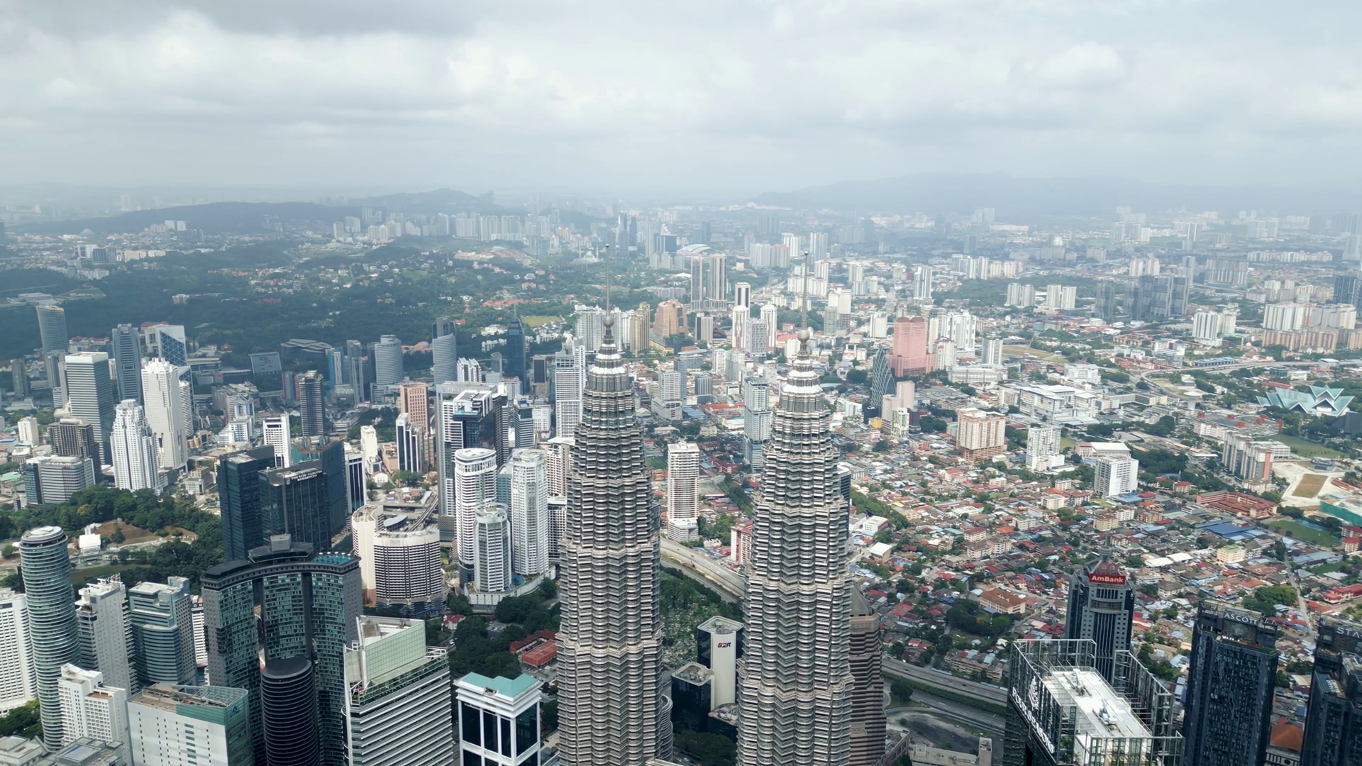 Malaysia Kuala Lumpur 1 Jan 2025 Aerial View Stock Footage SBV ...