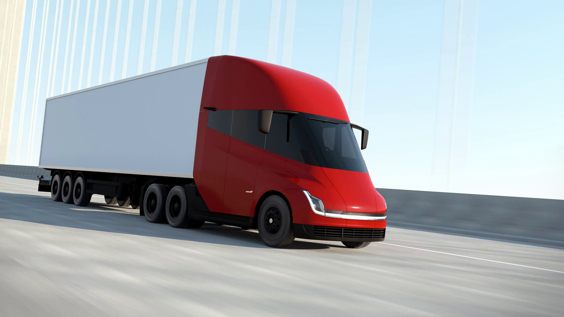 Logistic Transporter Delivering Concept Red Stock Motion Graphics SBV ...